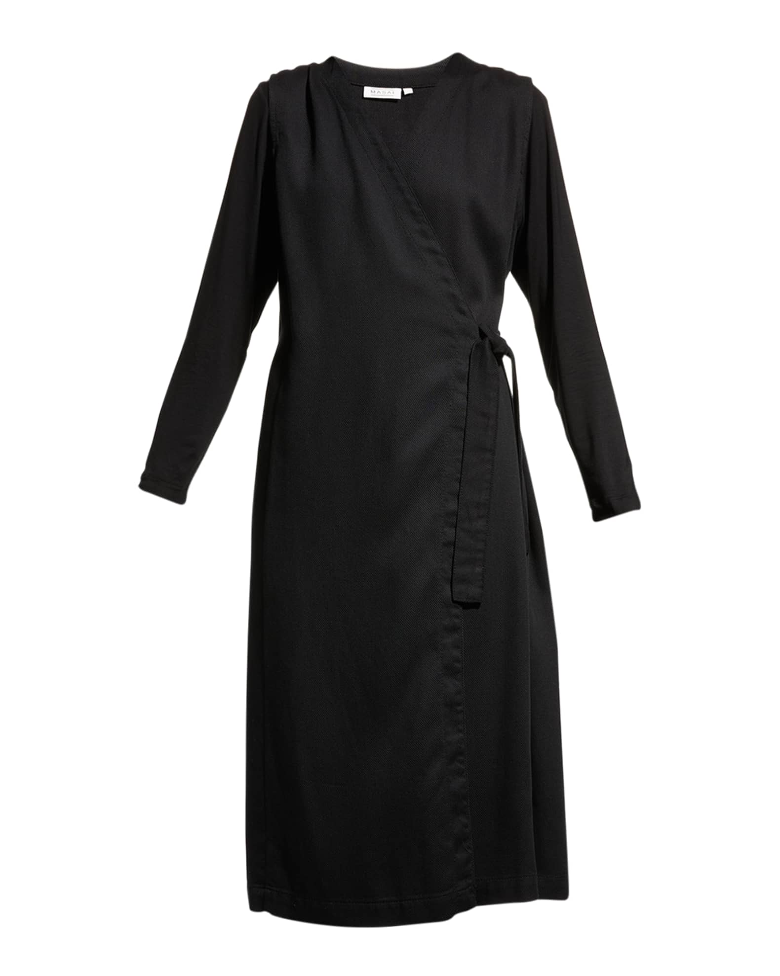 Masai Nanet Long-Sleeve A-Line Wrap Dress | Neiman Marcus