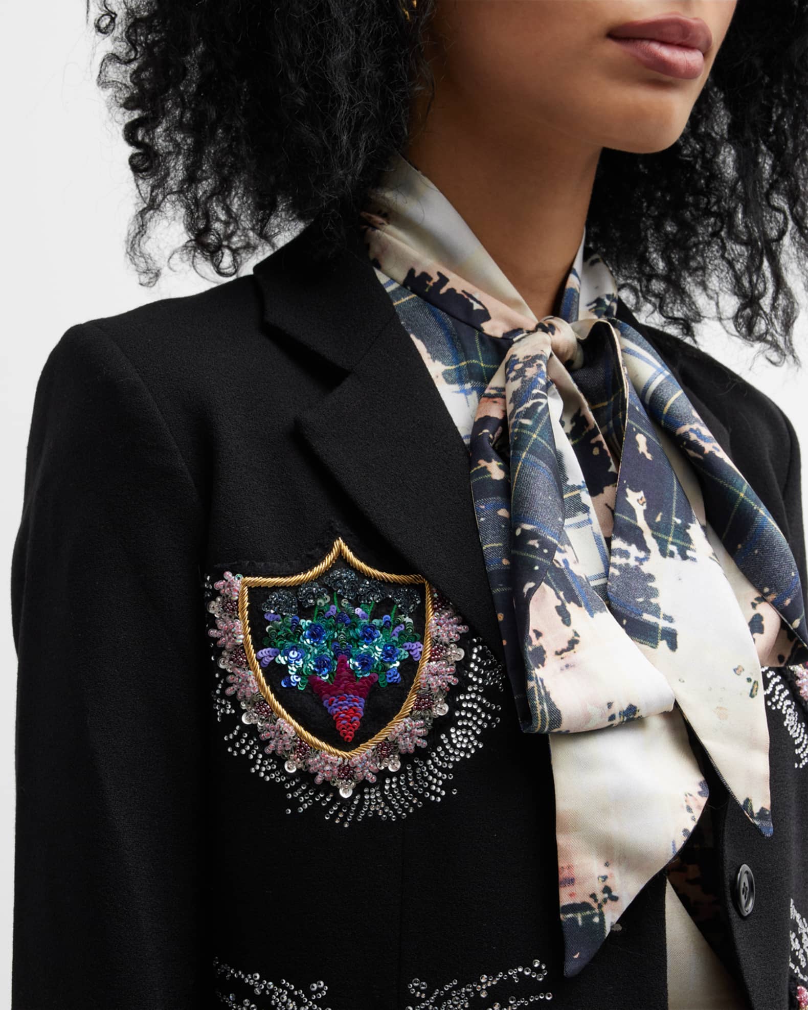 Libertine Petit Trianon Bouquet Embroidered Strass Jacket | Neiman Marcus