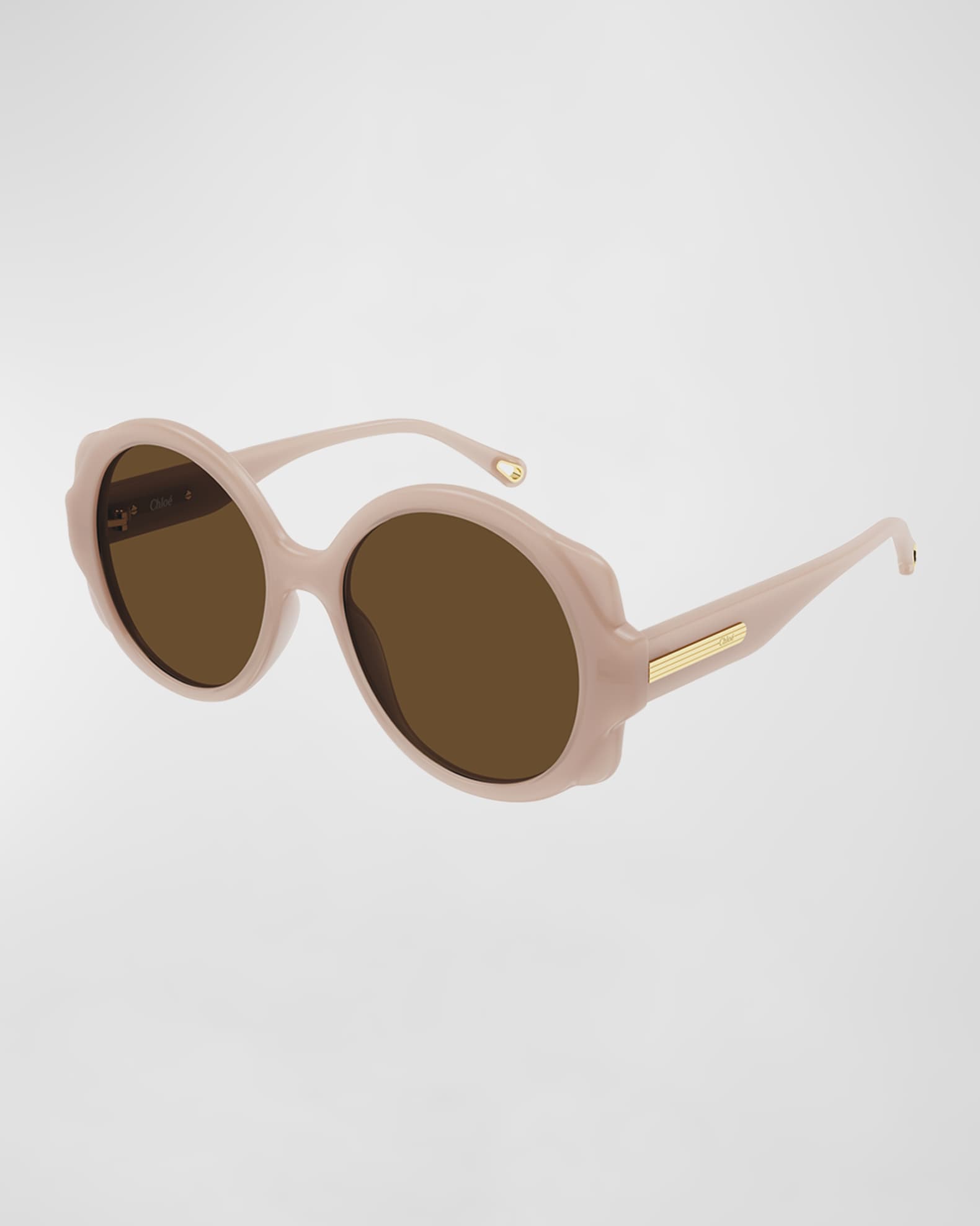 Chloe Round Injection Plastic Sunglasses | Neiman Marcus