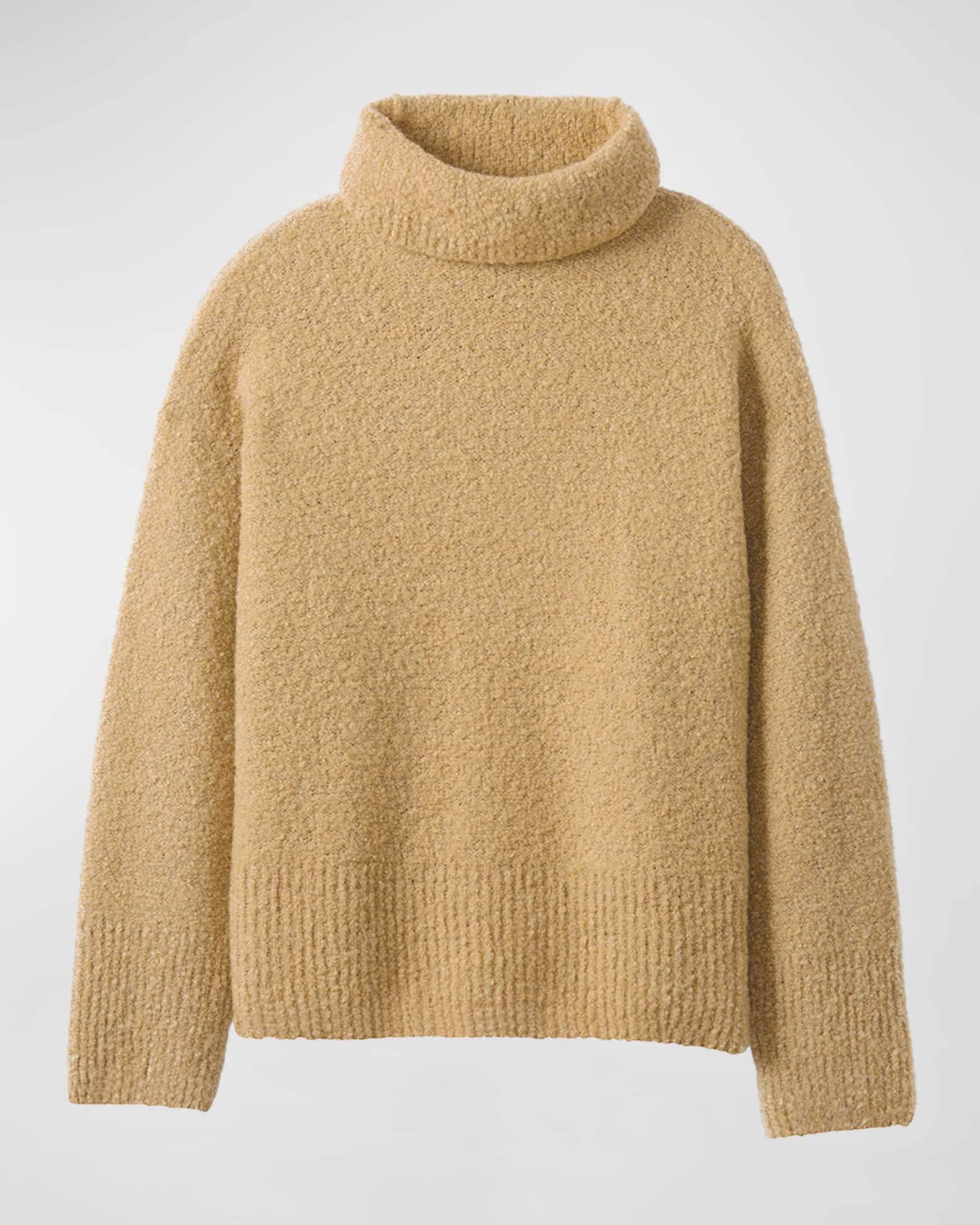 St. John Turtleneck Reverse Jersey Knit Sweater | Neiman Marcus