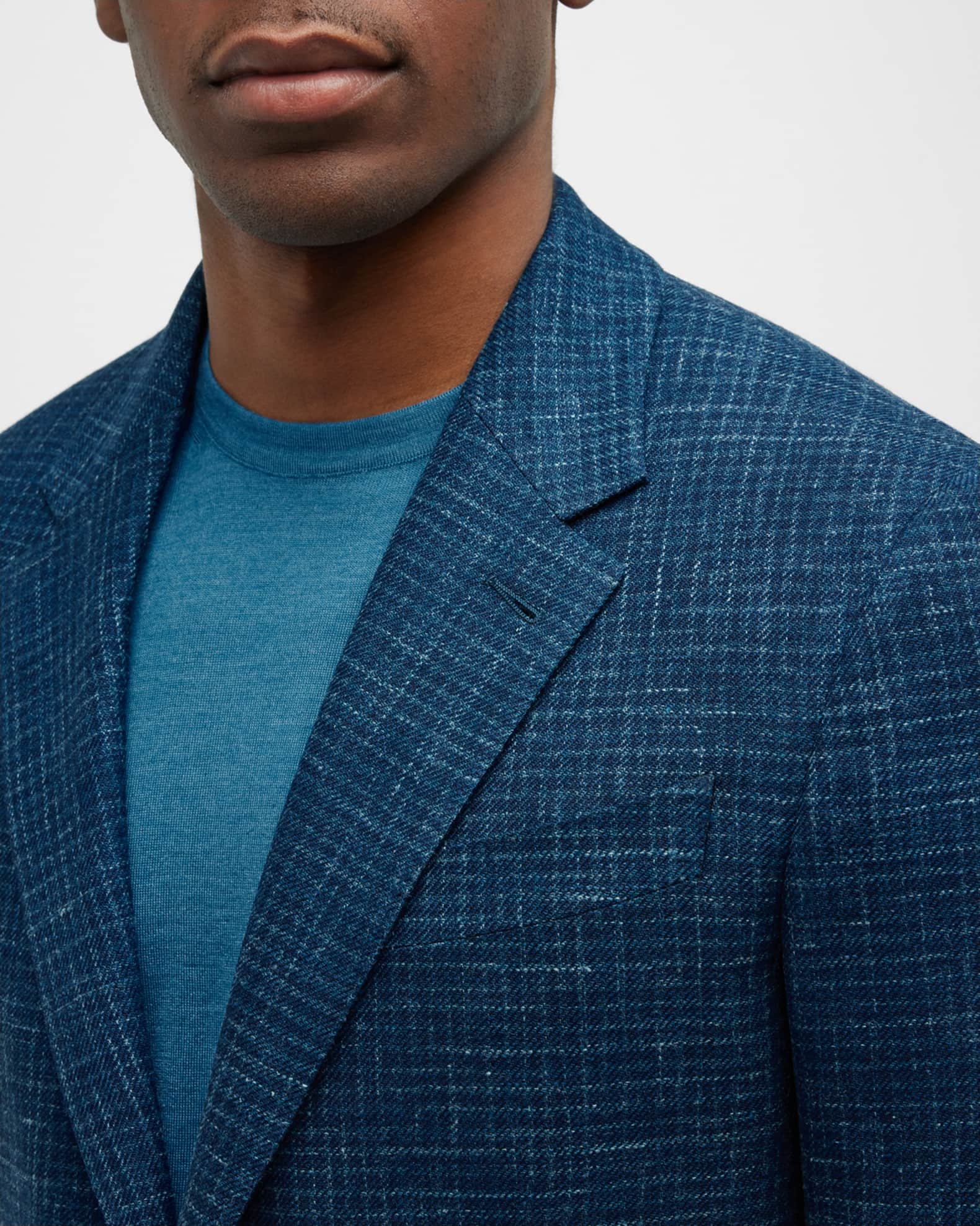 ZEGNA Men's Check Wool-Blend Sport Coat | Neiman Marcus