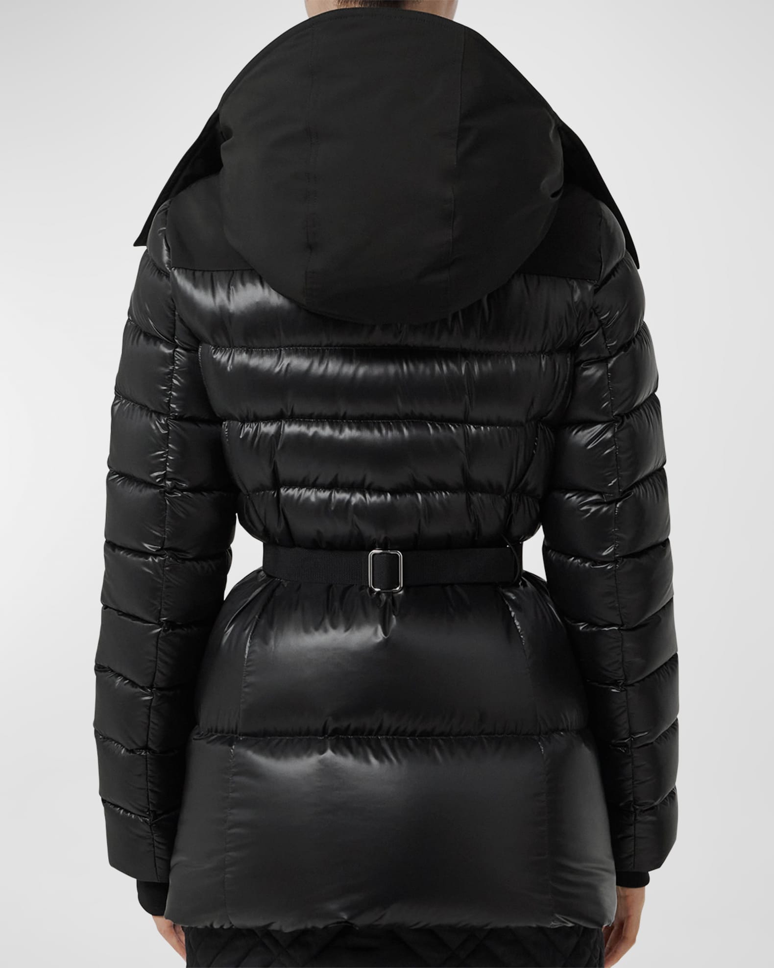 Burberry Burniston Belted Horizontal Puffer Jacket | Neiman Marcus