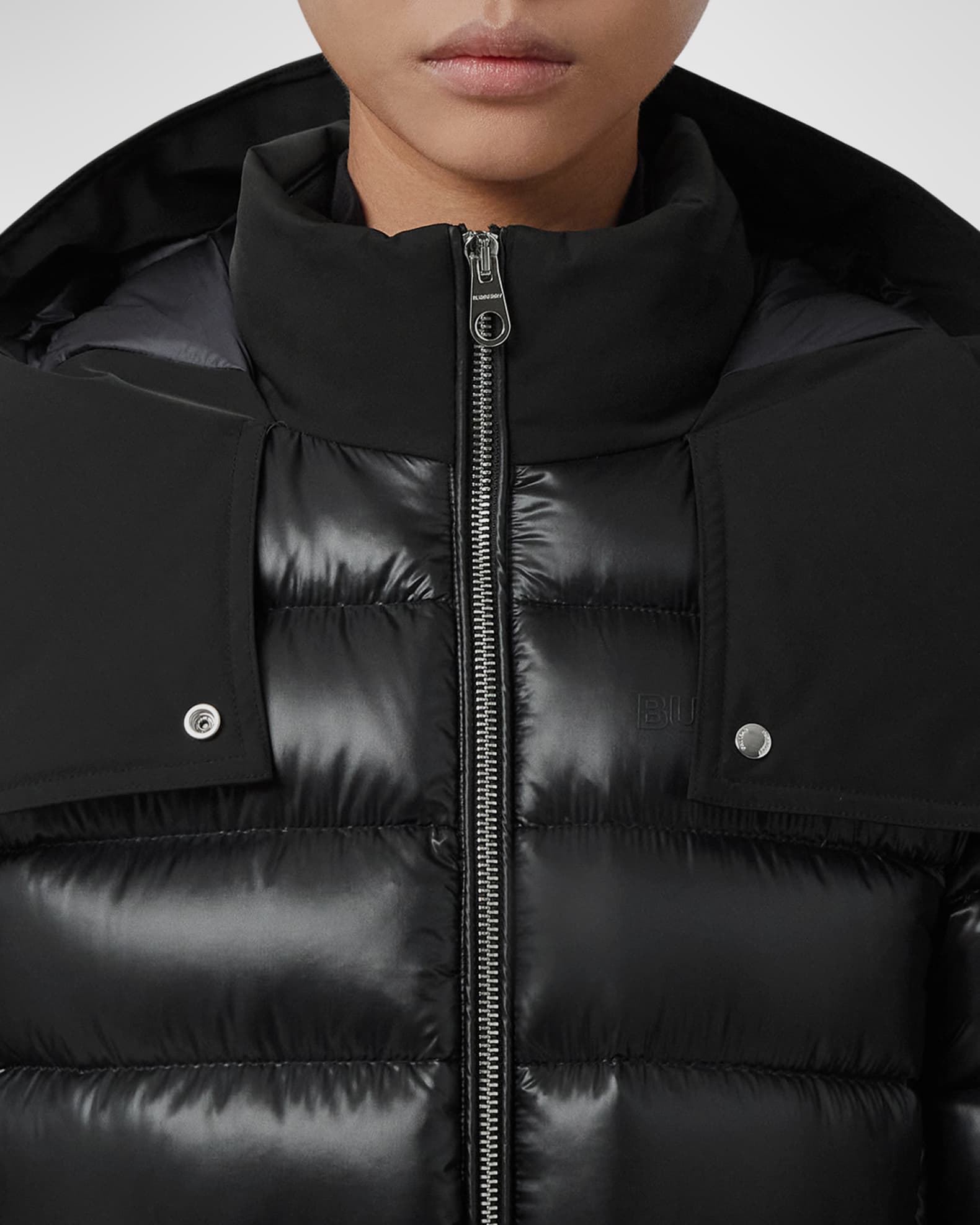 Burberry Burniston Belted Horizontal Puffer Jacket | Neiman Marcus