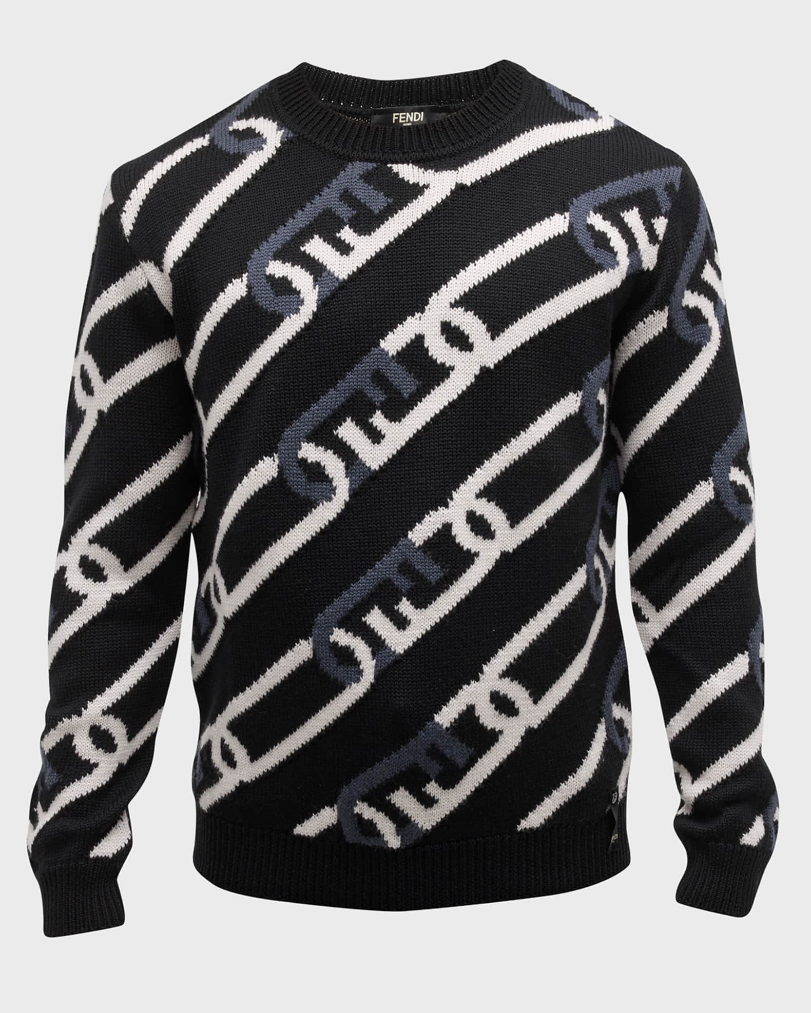 Fendi Men's O'Lock Wool Sweater | Neiman Marcus