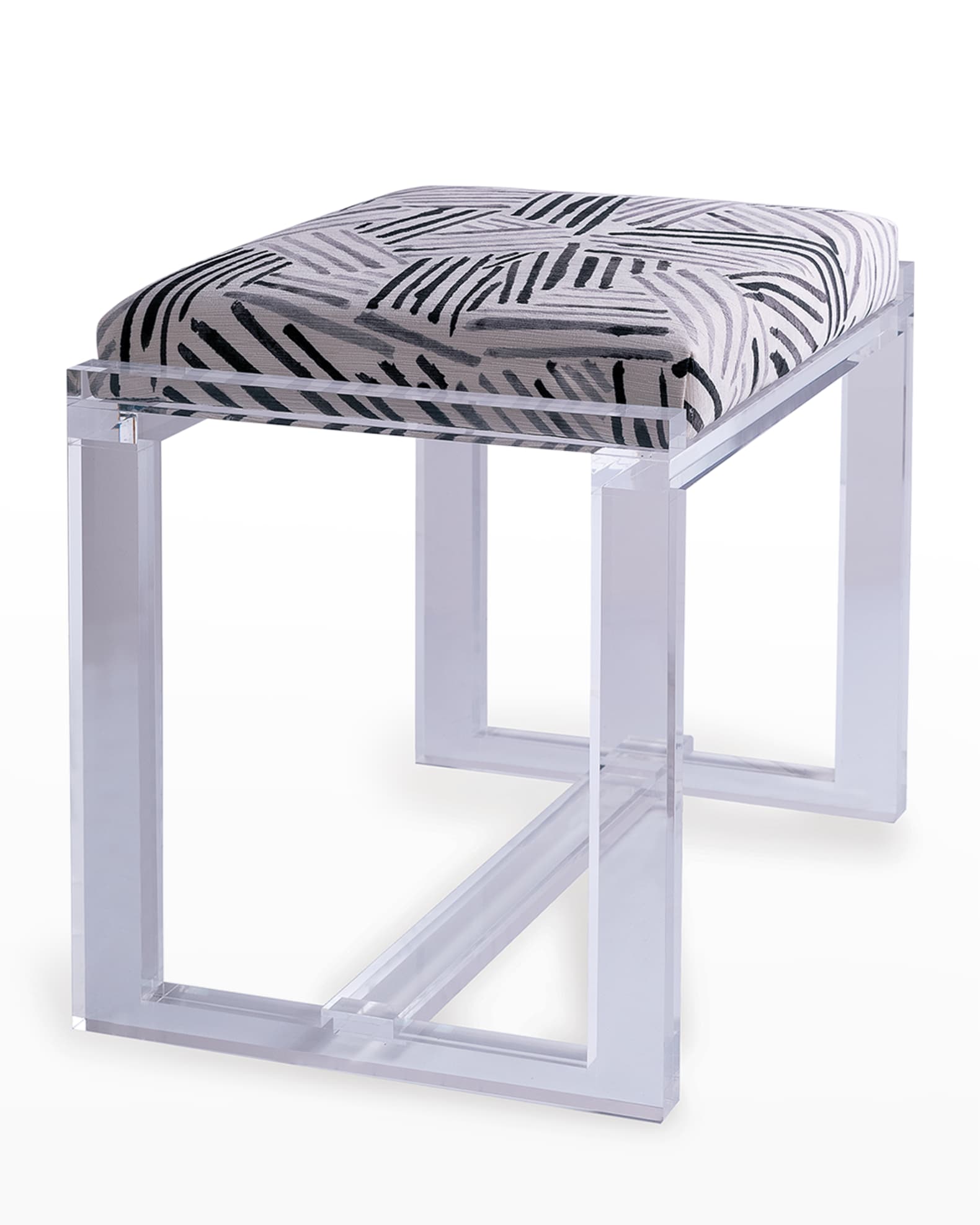 Port 68 Glencoe Lucite Bench, Glacometti (Geometric Pattern) | Neiman ...
