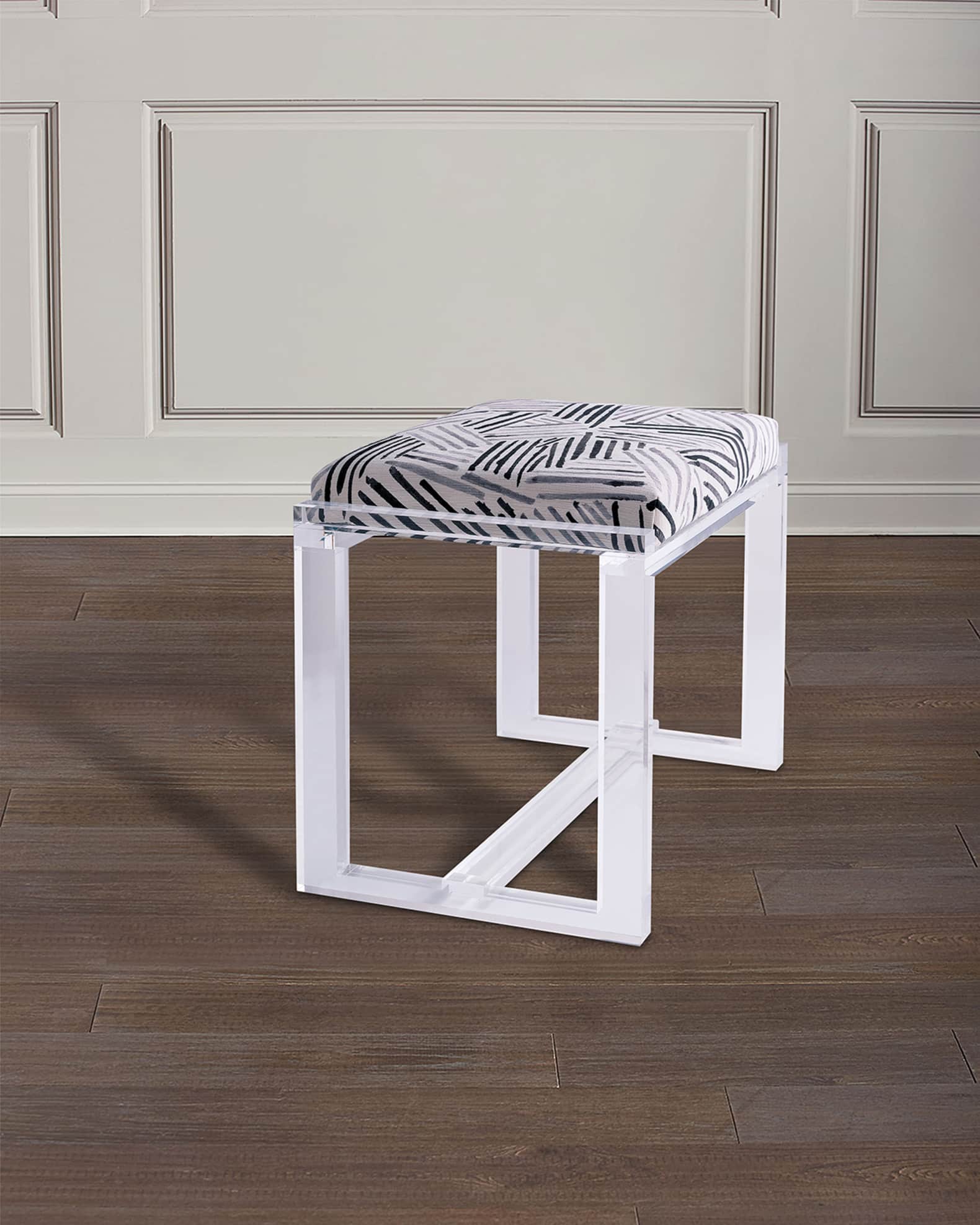 Port 68 Glencoe Lucite Bench, Glacometti (Geometric Pattern) | Neiman ...