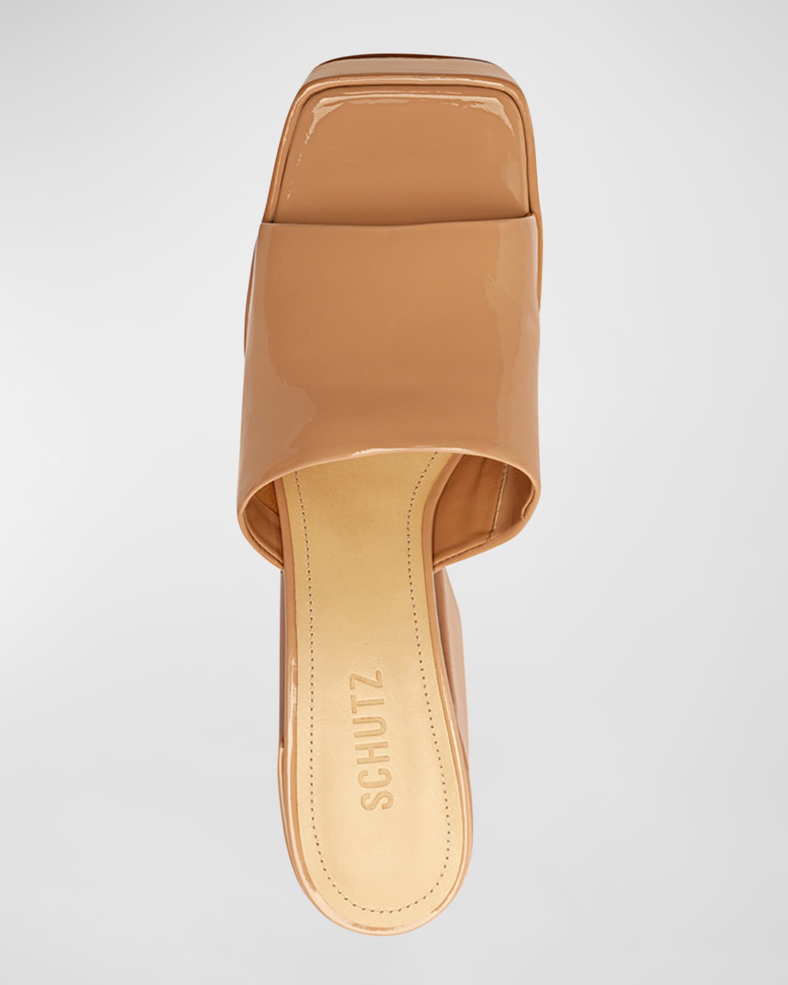 Schutz Aretha Snake-Embossed Platform Sandals | Neiman Marcus