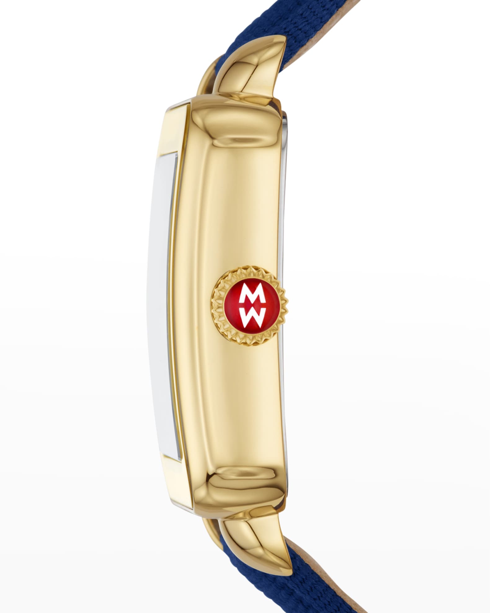 MICHELE Deco Sport Reflector Watch with Cobalt Wave Dial | Neiman Marcus