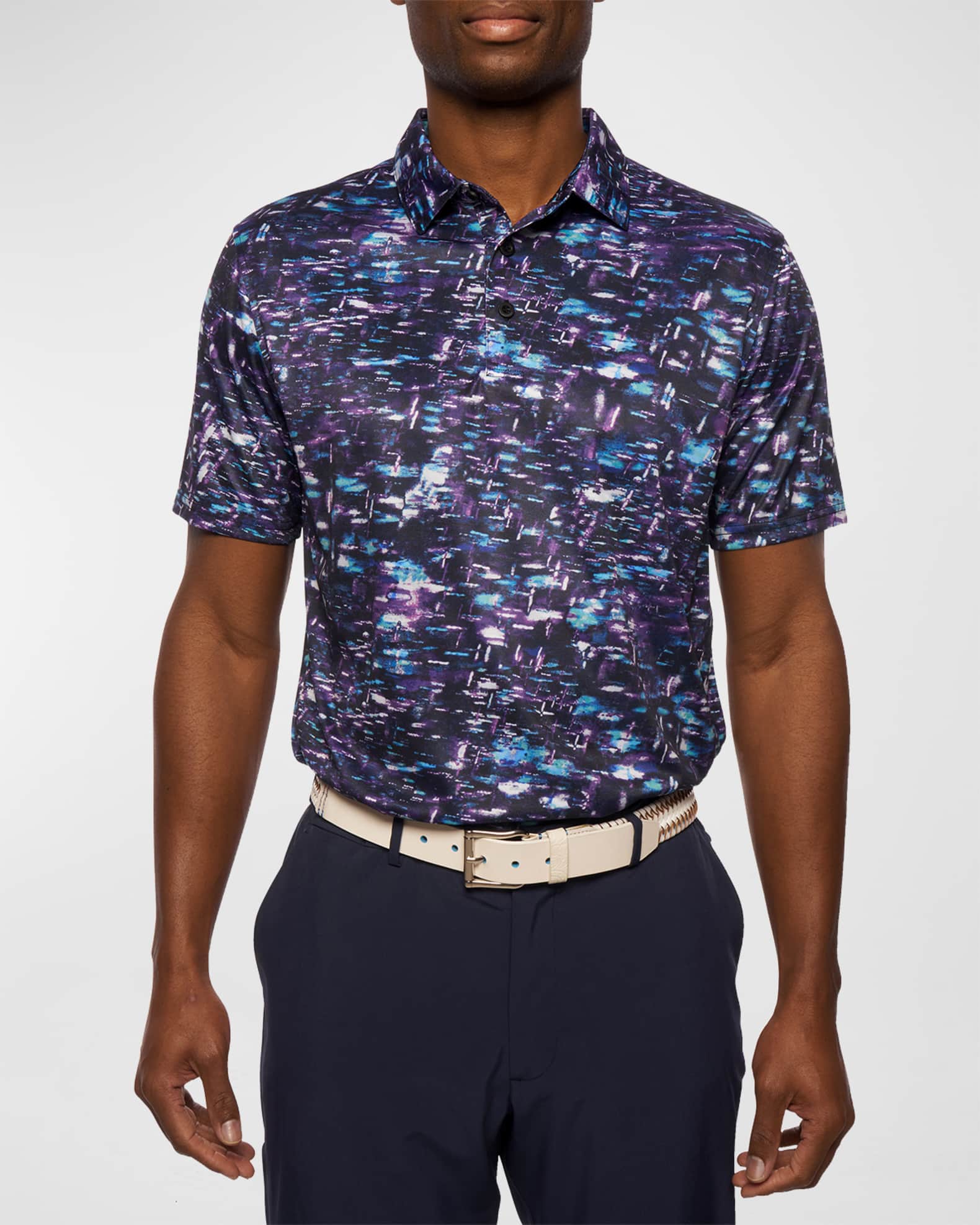 Robert Graham Men's Syfy Performance Polo Shirt | Neiman Marcus