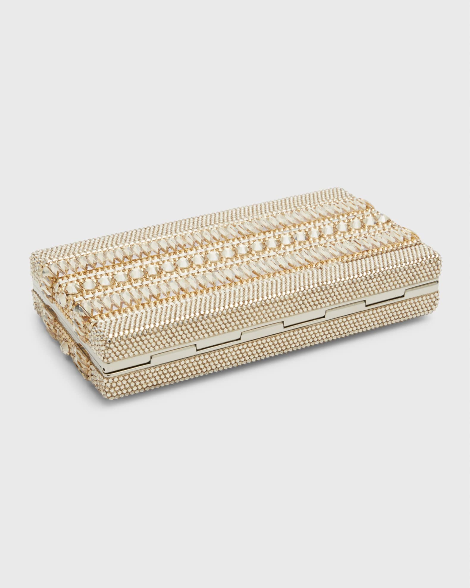 Judith Leiber Couture Sleek Rectangle Crystal Minaudiere | Neiman Marcus