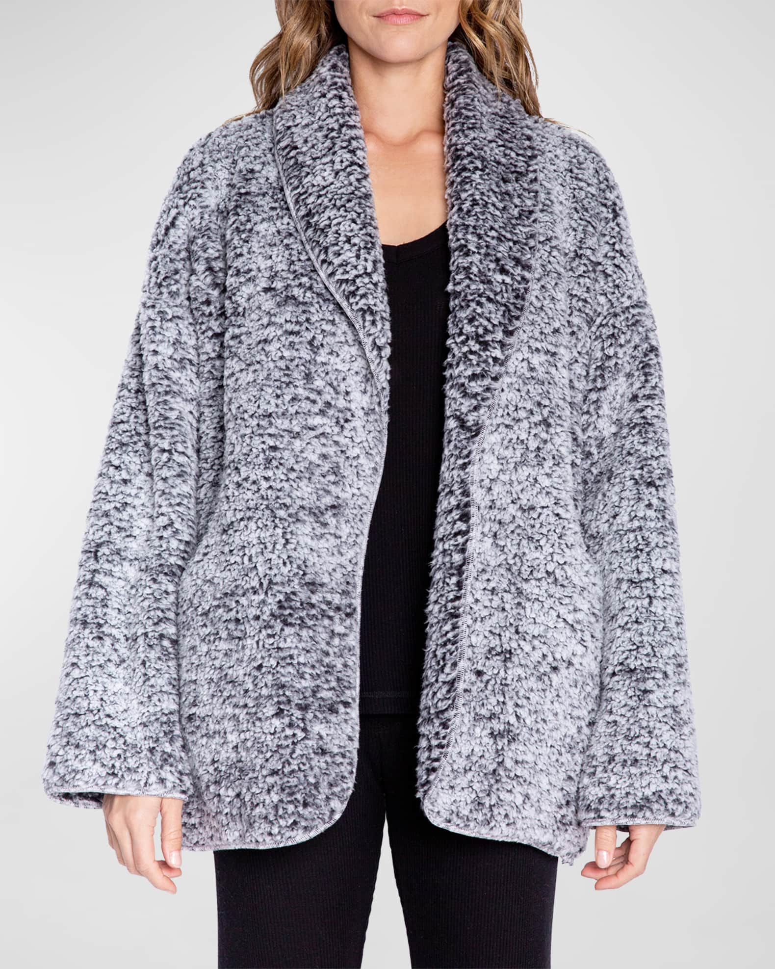 PJ Salvage Cozy Teddy Cardigan | Neiman Marcus