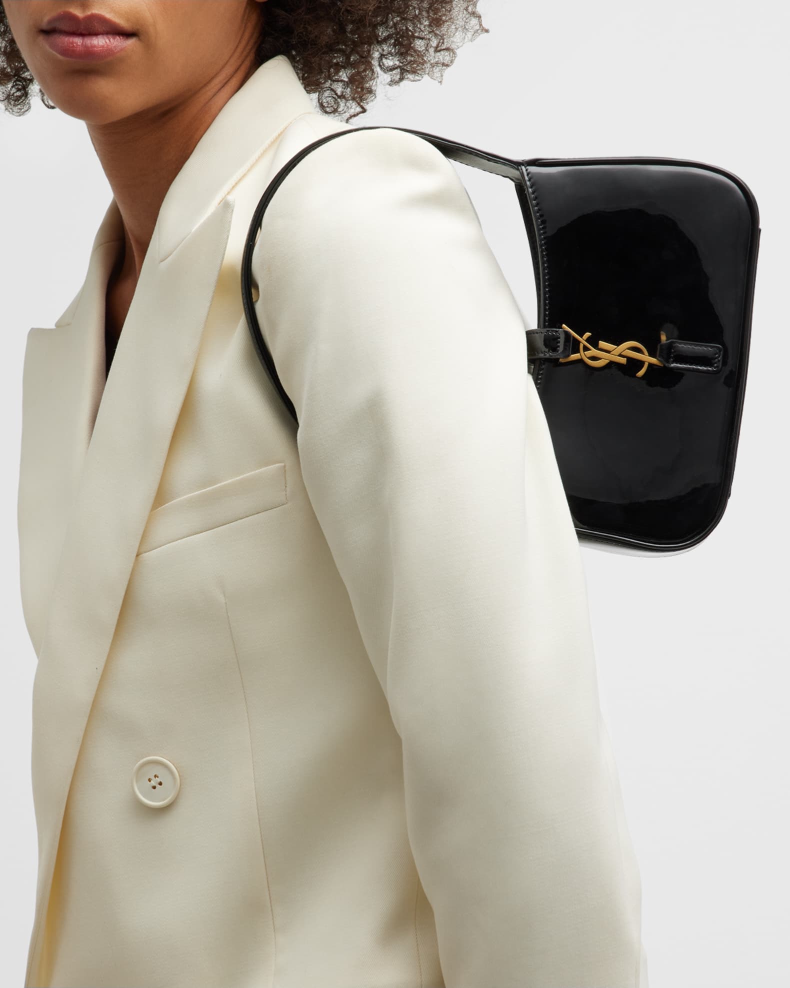 Saint Laurent Le 5 A 7 Mini YSL Shoulder Bag in Patent Leather | Neiman ...