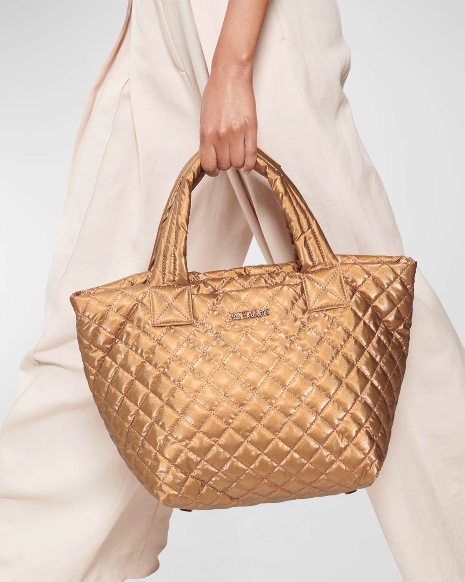 MZ WALLACE Metro Deluxe Small Quilted Nylon Tote Bag | Neiman Marcus