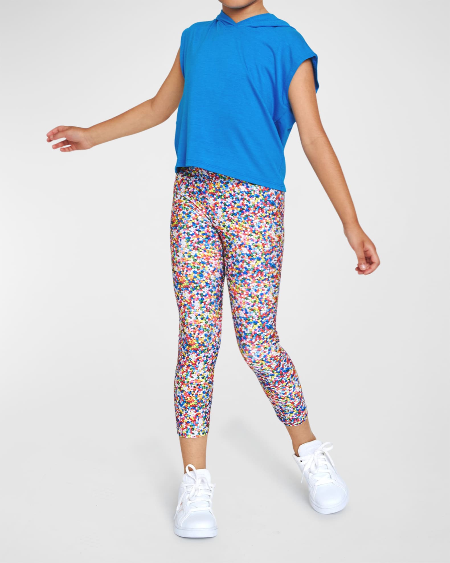 Girl's Rainbow Sprinkles-Print Leggings | Neiman Marcus