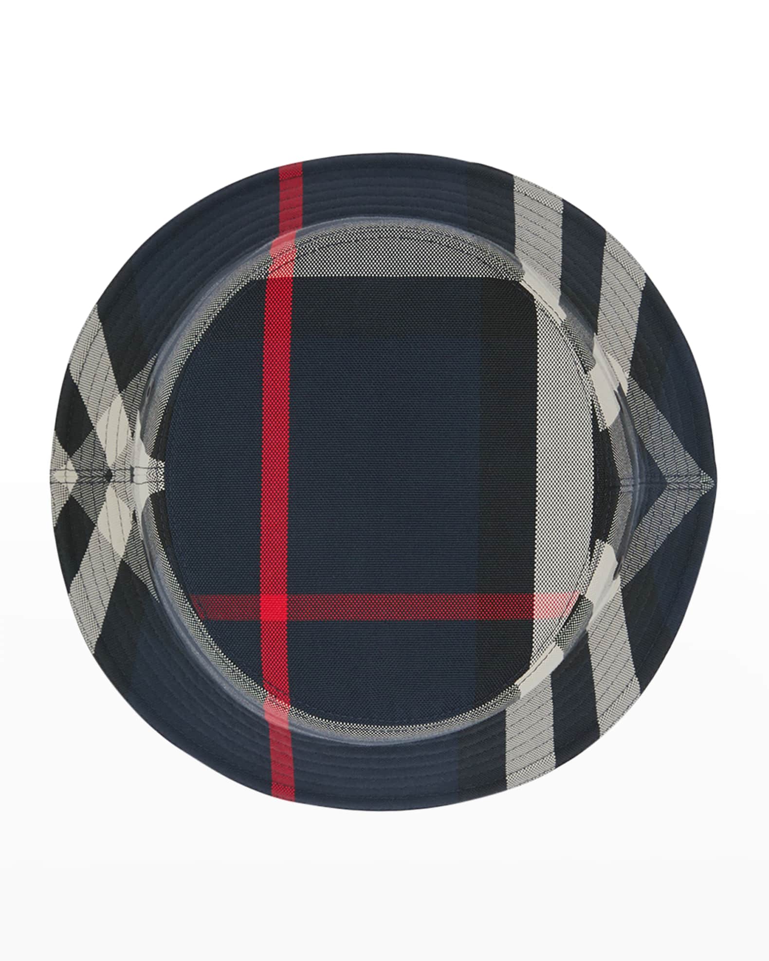 Burberry Men's Exploded Check Bucket Hat | Neiman Marcus