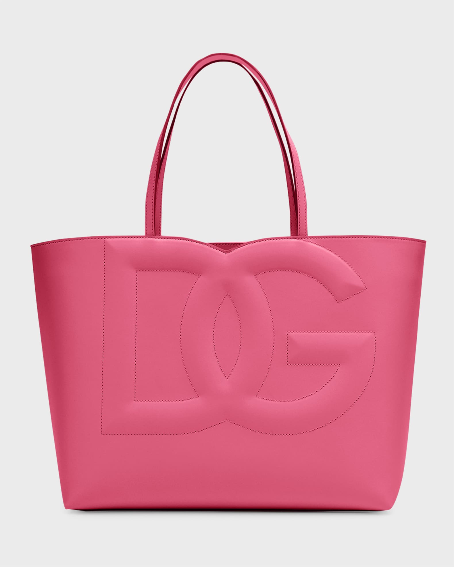 Dolce&Gabbana DG Logo Leather Tote Bag | Neiman Marcus