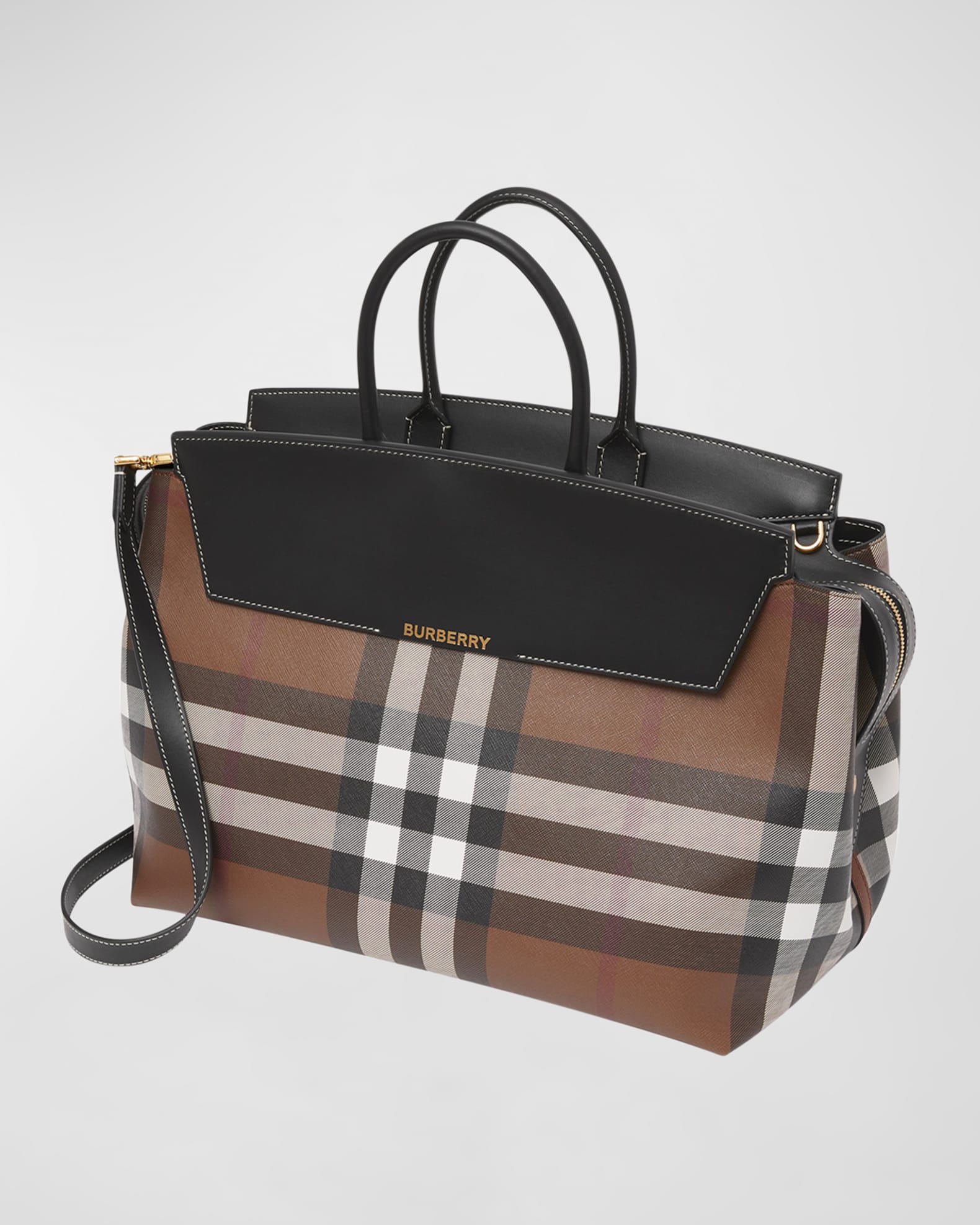 Burberry Catherine Large Check Top-Handle Bag | Neiman Marcus