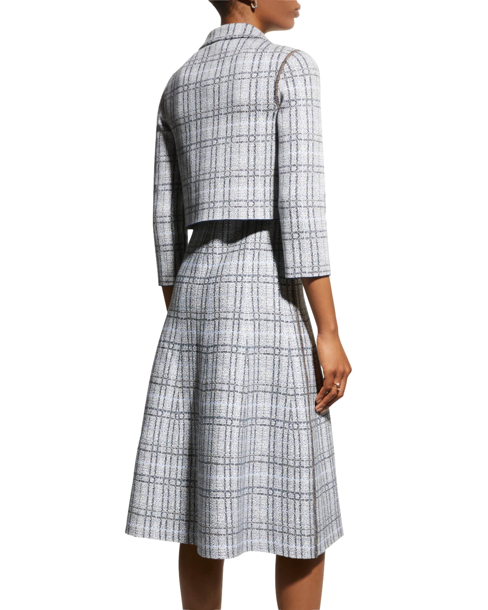 Pixelated Plaid Jacquard Collection | Neiman Marcus