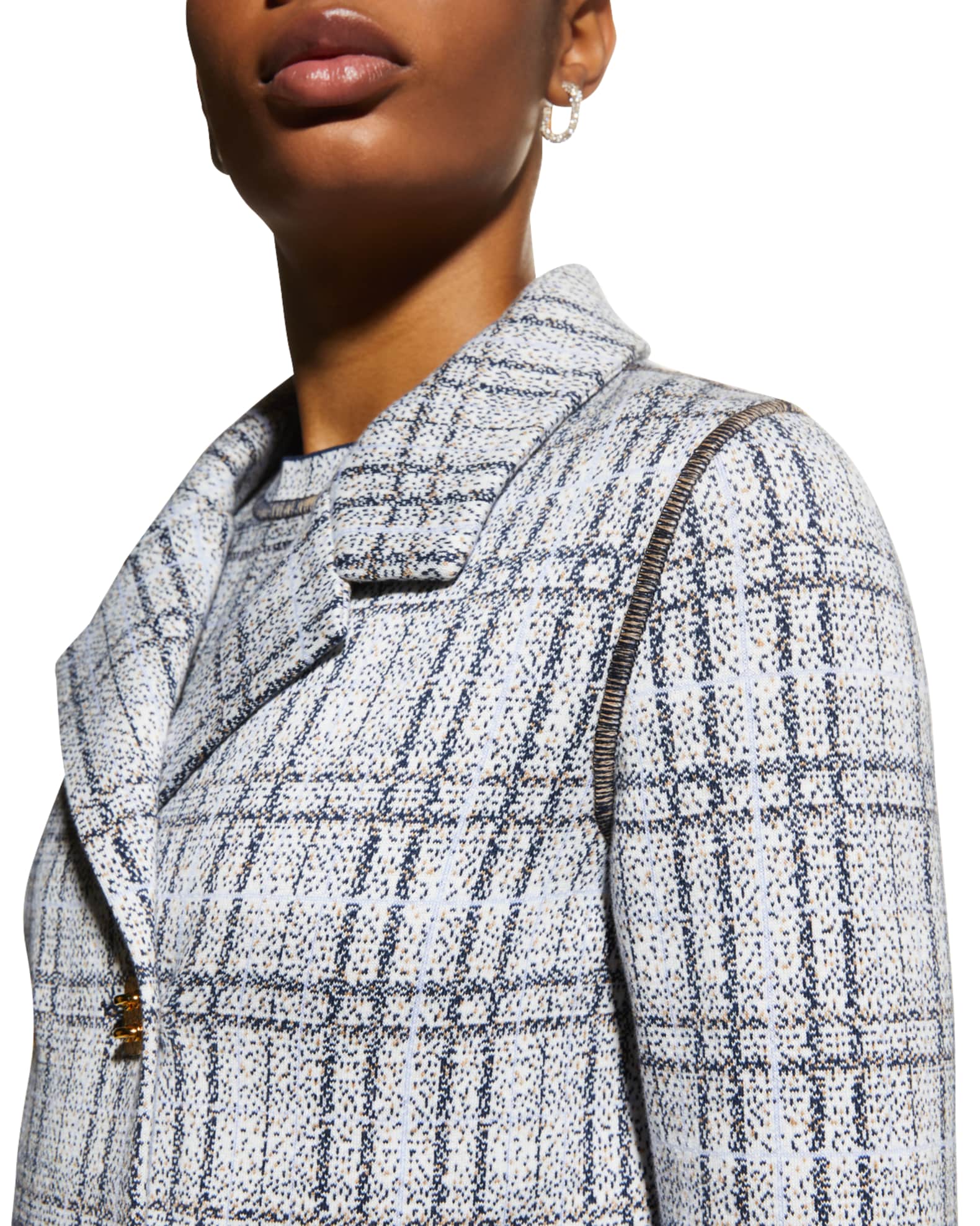 Pixelated Plaid Jacquard Collection | Neiman Marcus