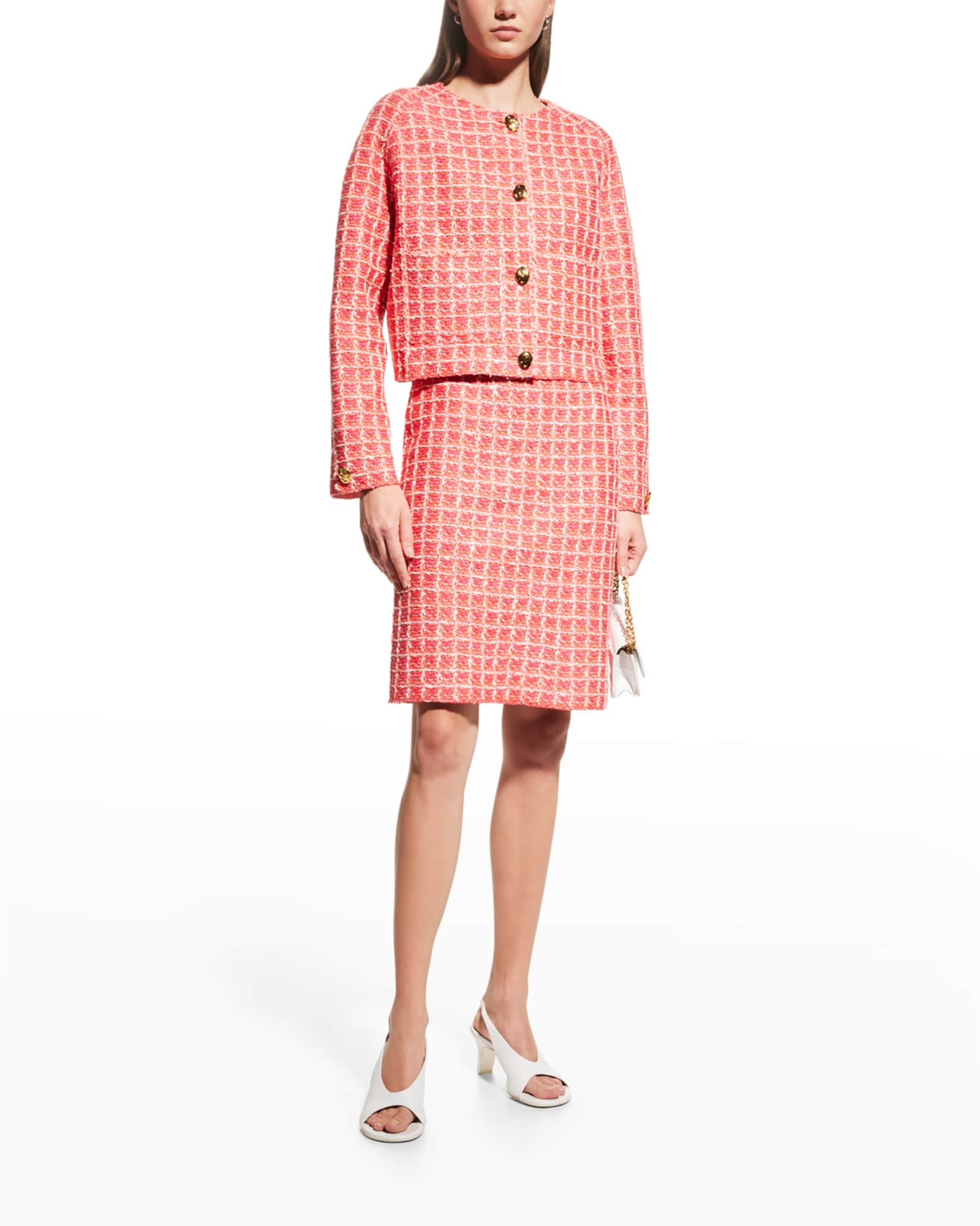 Textured Windowpane Tweed Knit Collection | Neiman Marcus