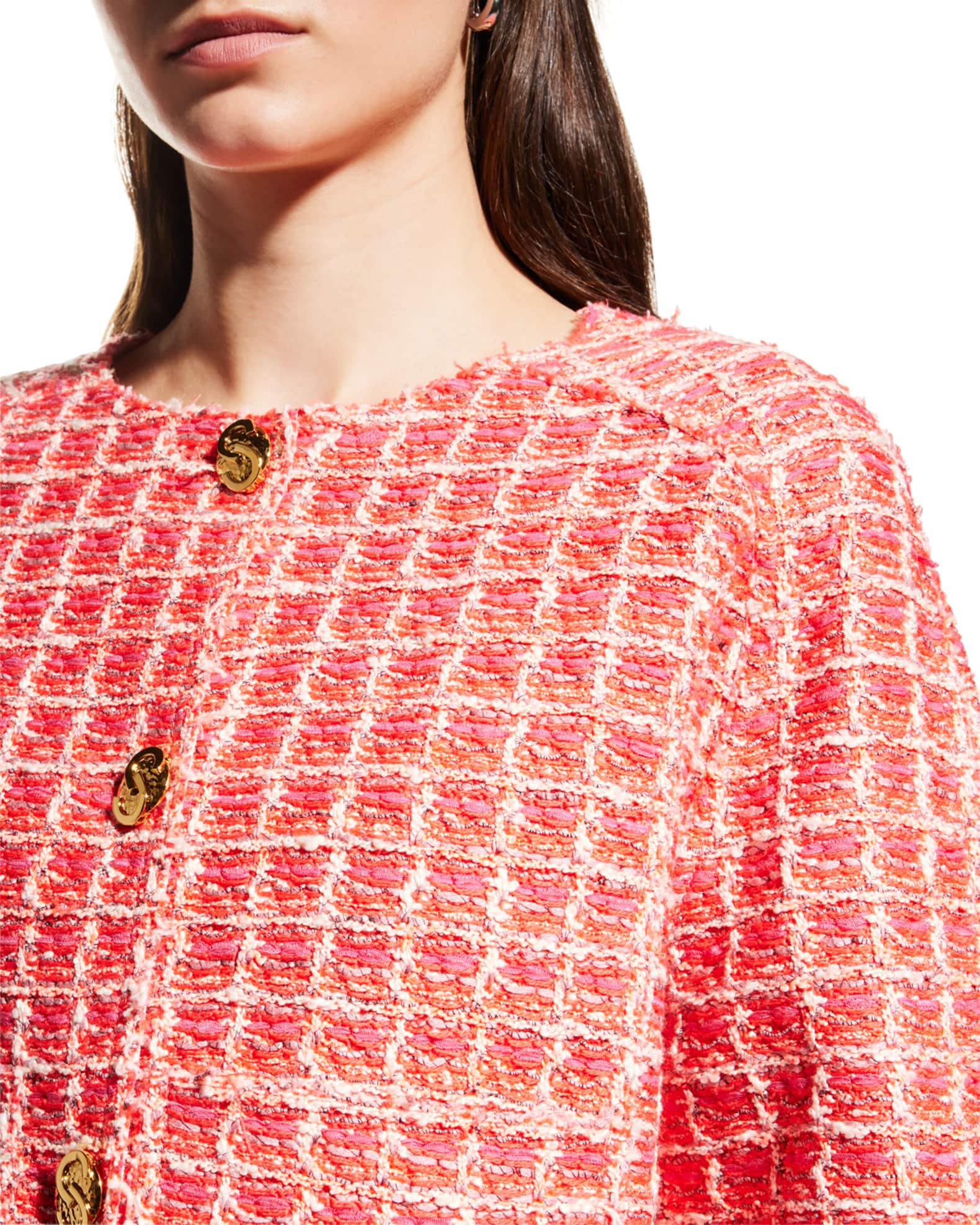 Textured Windowpane Tweed Knit Collection | Neiman Marcus