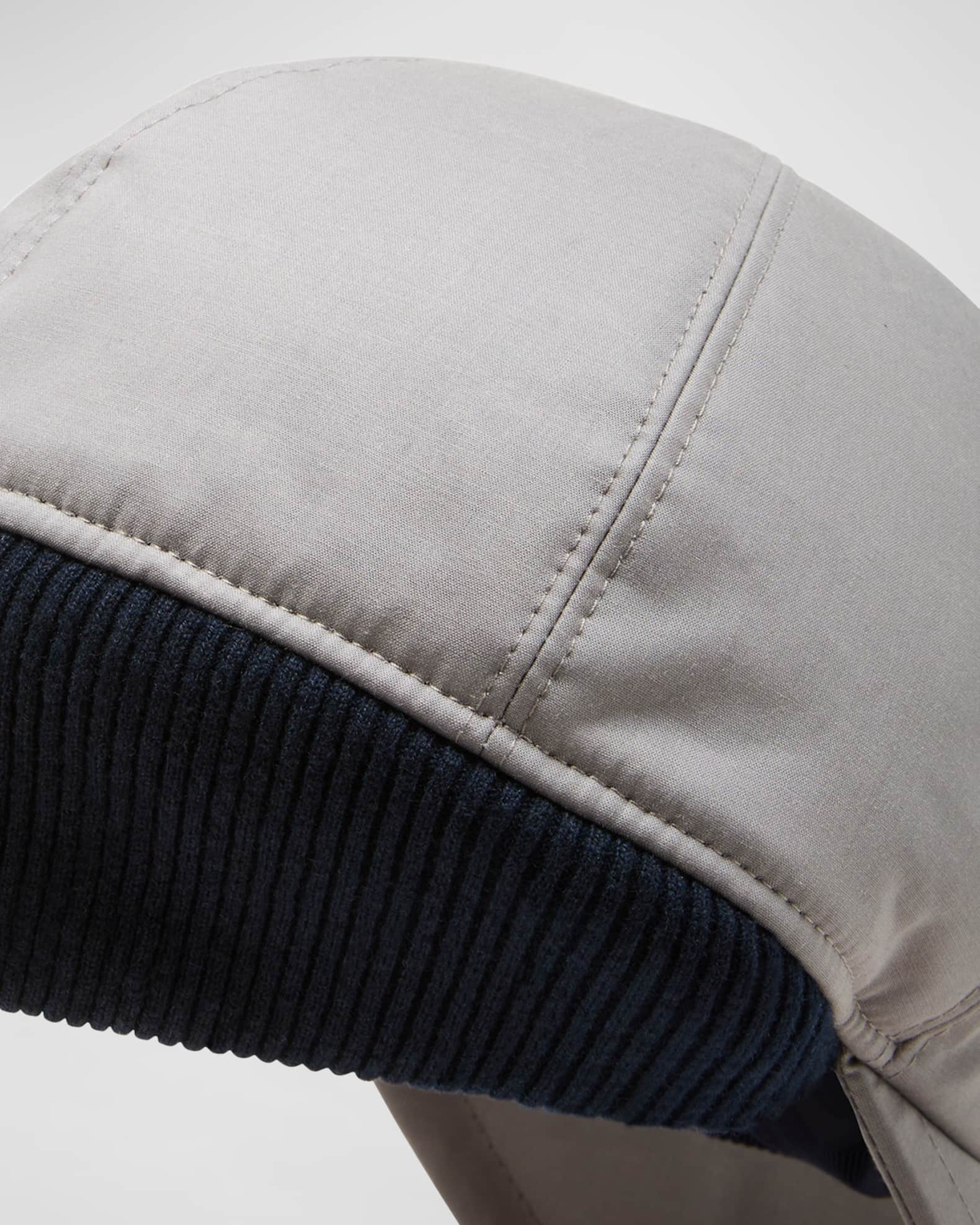 Inverni Men's Baseball Cap w/ Cashmere Rib Ear Flap | Neiman Marcus
