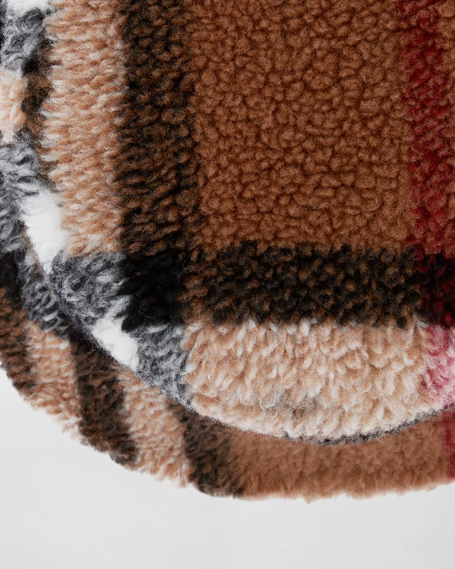 Burberry Reversible Check Fleece Bucket Hat | Neiman Marcus