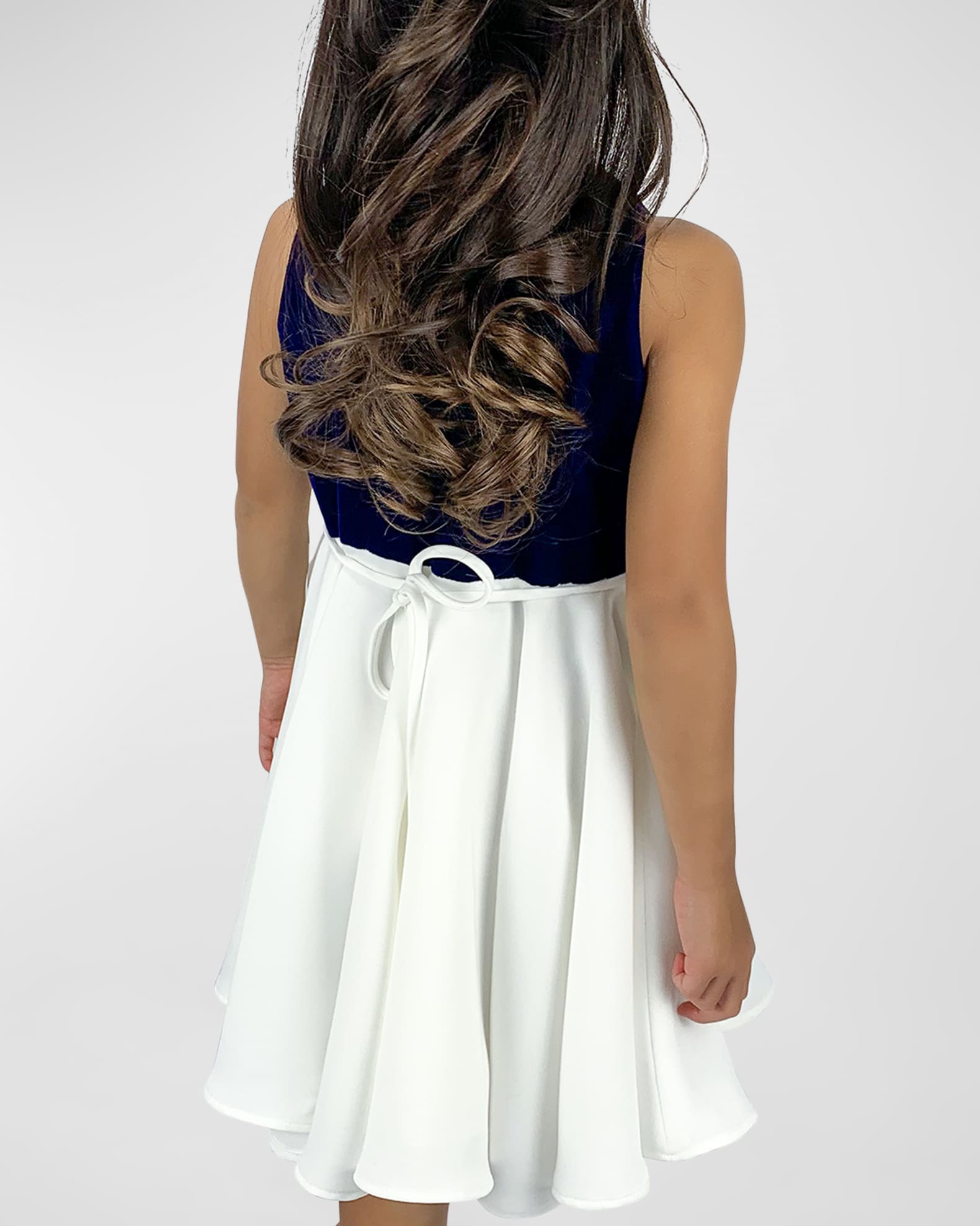 Helena Girl's Royal Two-Toned Dress, Size 2-6 | Neiman Marcus