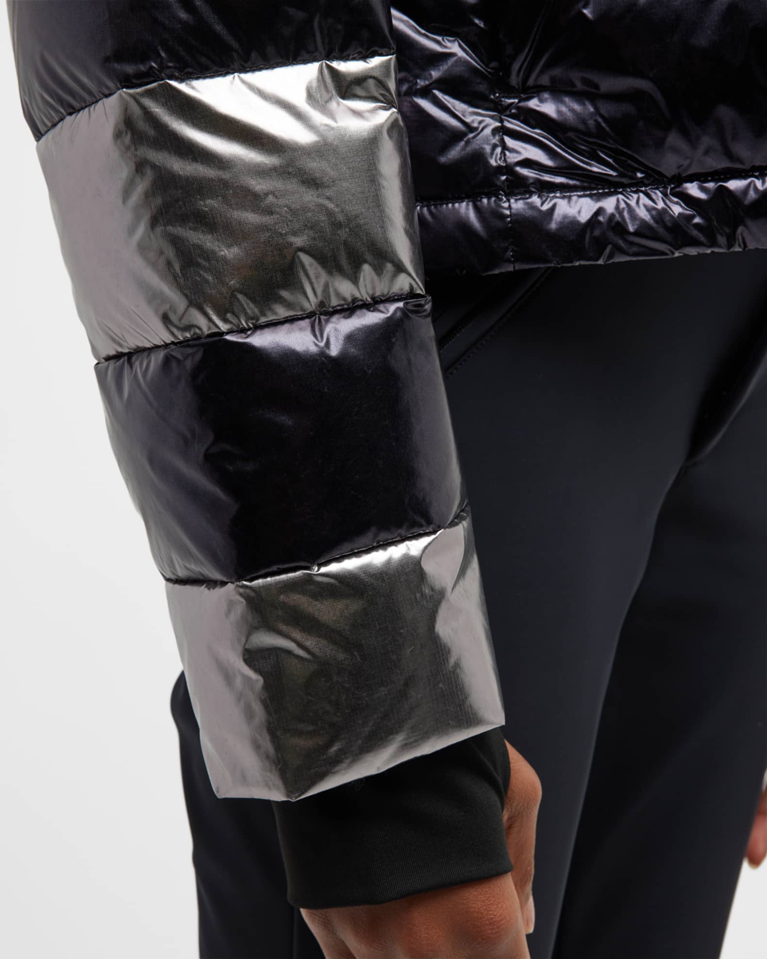 Perfect Moment Lily Star Metallic Puffer Coat | Neiman Marcus