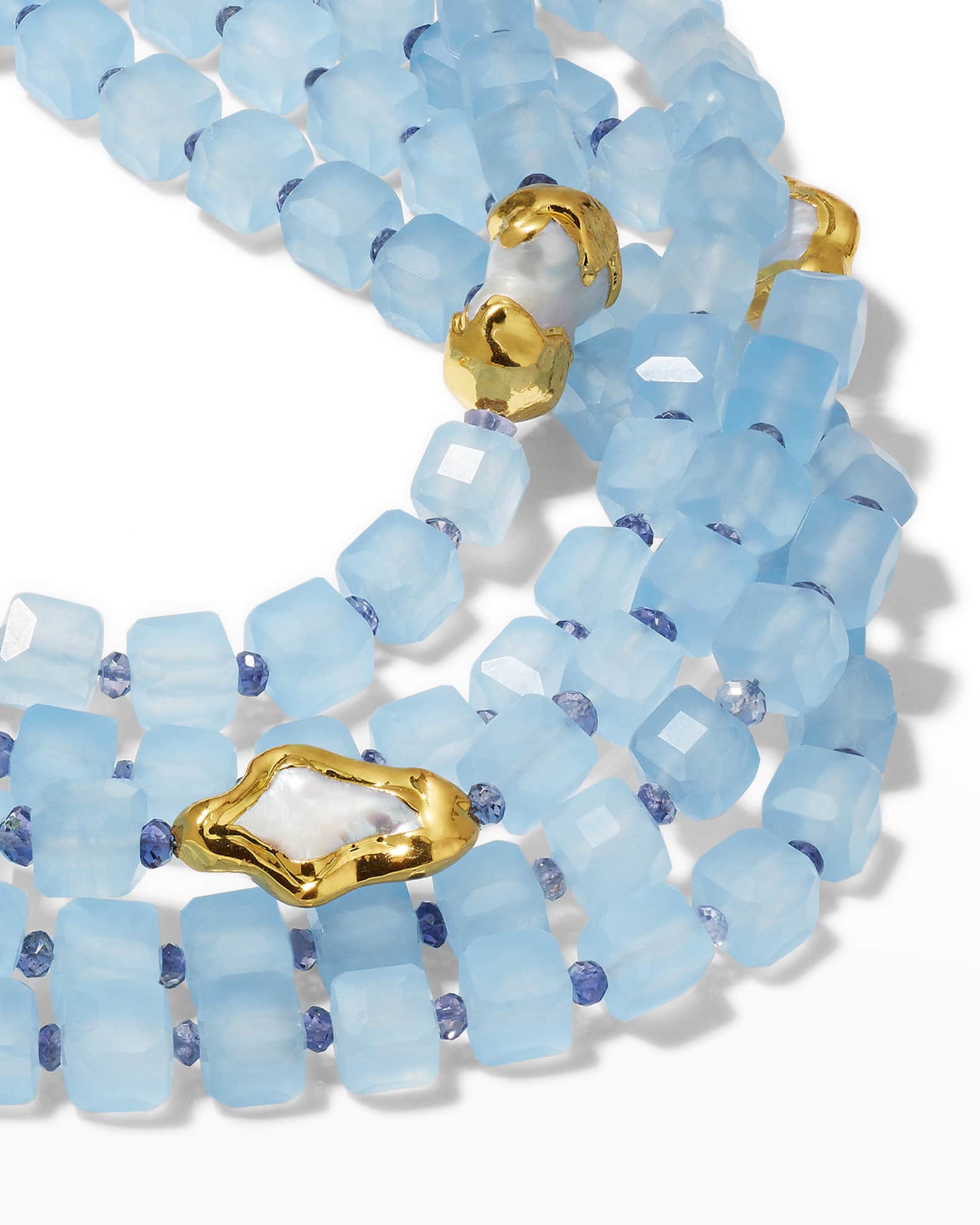 Devon Leigh Periwinkle Chalcedony Multi-Strand Necklace | Neiman Marcus