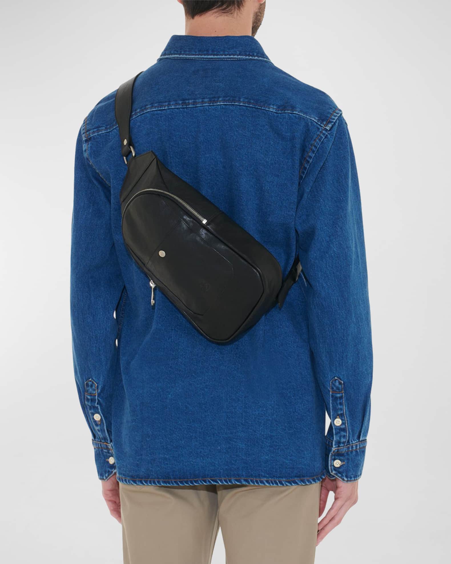 Il Bisonte Men's Cosimo Leather Single-Shoulder Backpack | Neiman Marcus