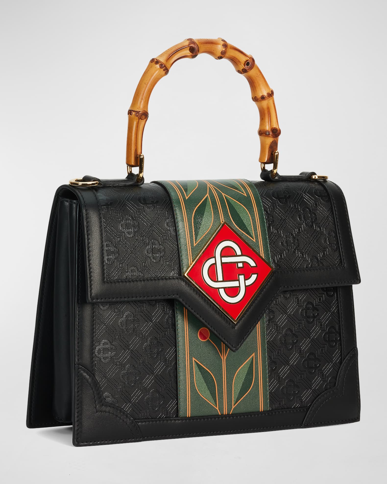 CASABLANCA Jeanne Monogram Top-Handle Bag | Neiman Marcus