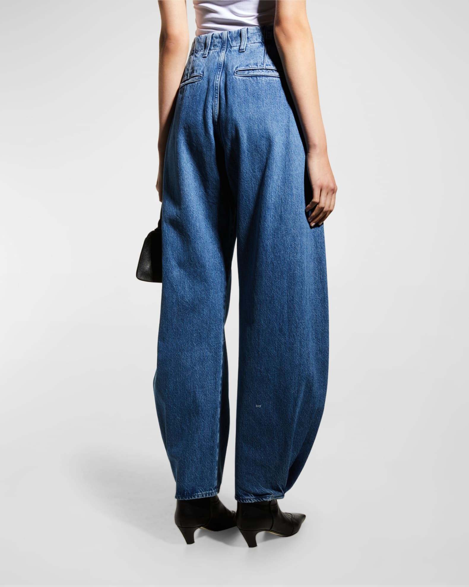 MADE IN TOMBOY Isabelle Wide Tapered Ankle Jeans | Neiman Marcus