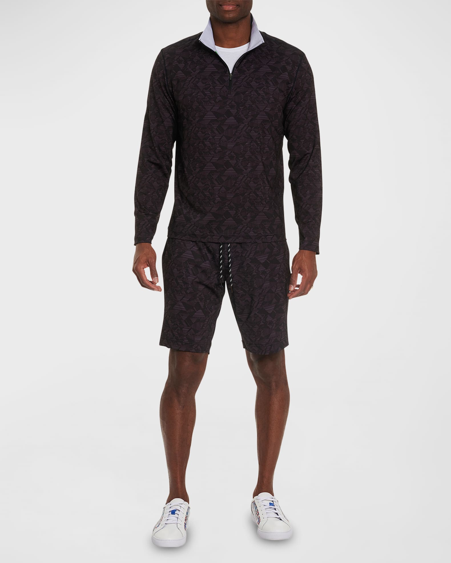 Robert Graham Men's Avelino Stretch Quarter-Zip Sweater | Neiman Marcus
