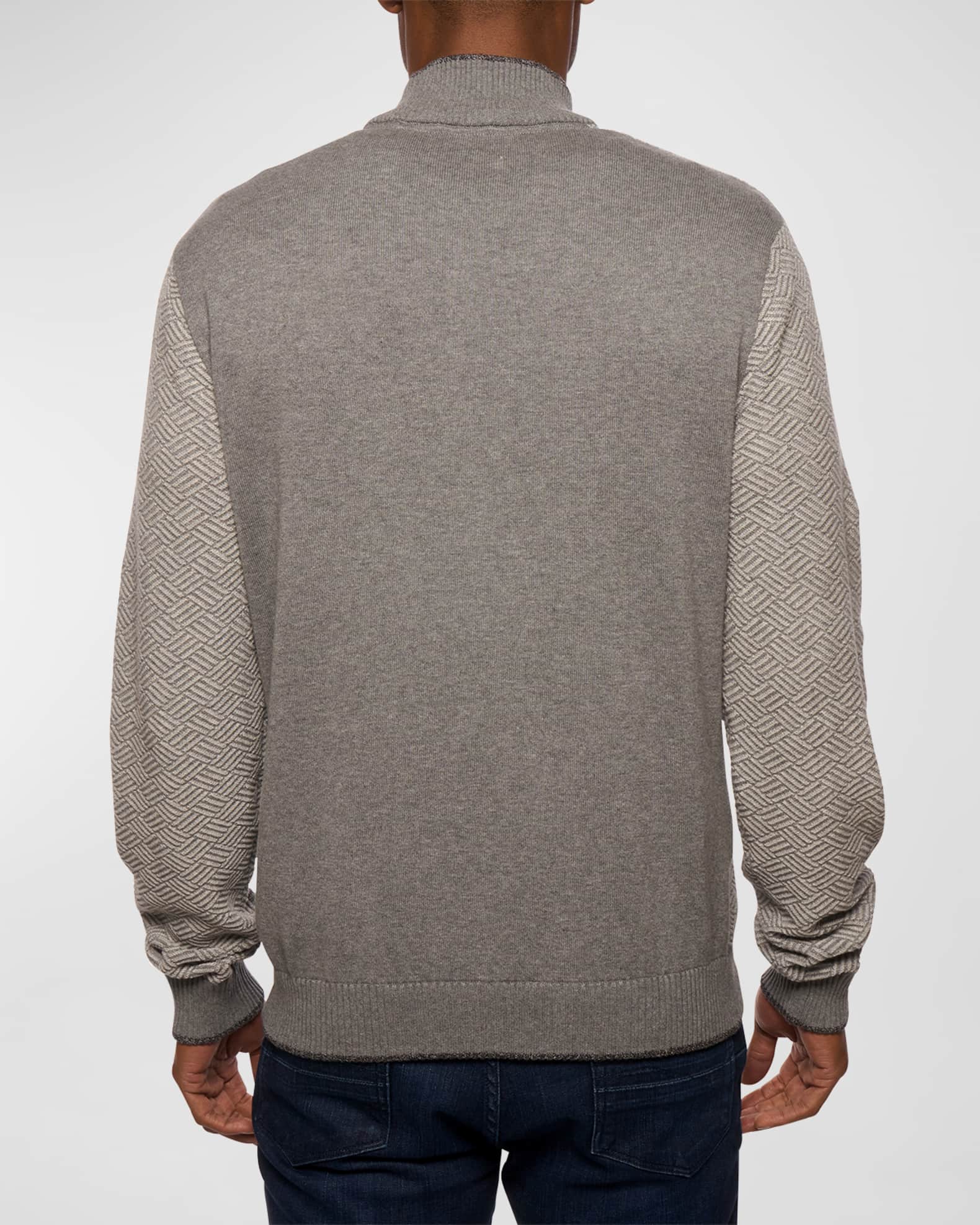 Robert Graham Men's Draco Quarter-Zip Knit Sweater | Neiman Marcus