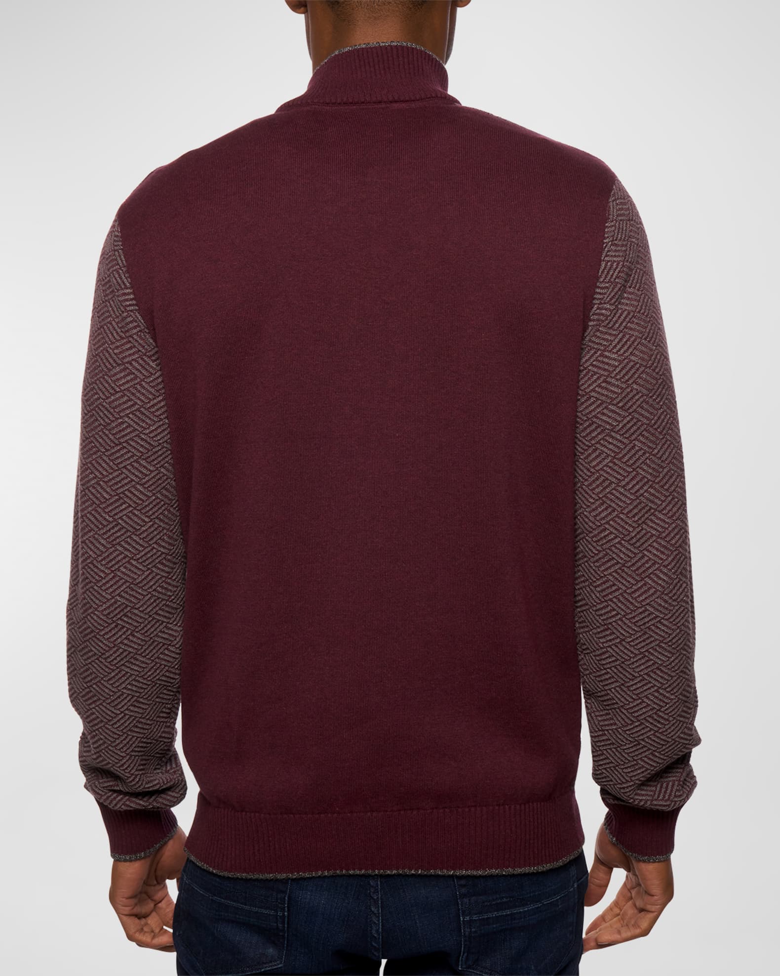 Robert Graham Men's Draco Quarter-Zip Knit Sweater | Neiman Marcus