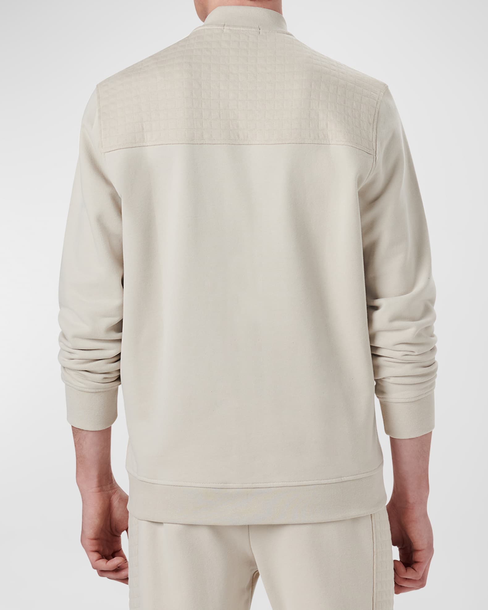 Bugatchi Men's Organic Cotton Full-Zip Bomber Sweater | Neiman Marcus