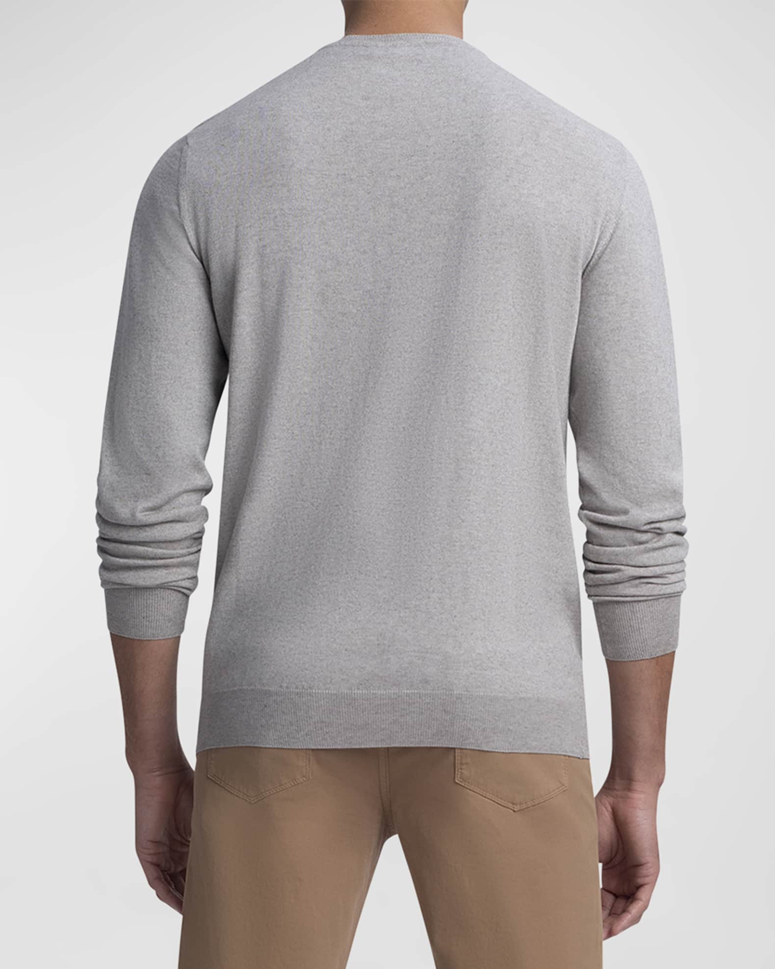 Bugatchi Men's Cotton-Cashmere Crewneck Sweater | Neiman Marcus