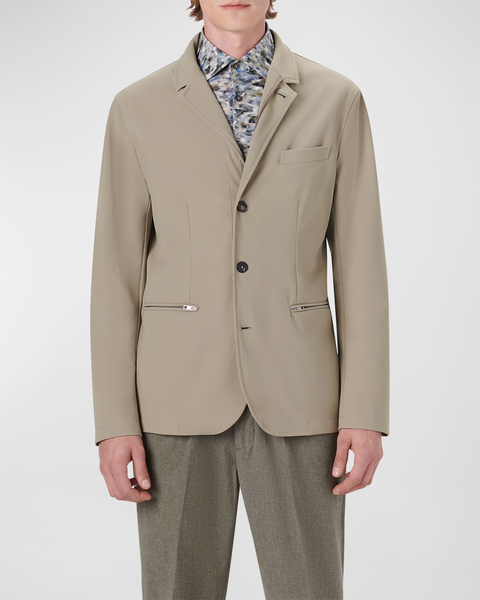 Bugatchi Men's Soft Scuba Blazer Jacket | Neiman Marcus