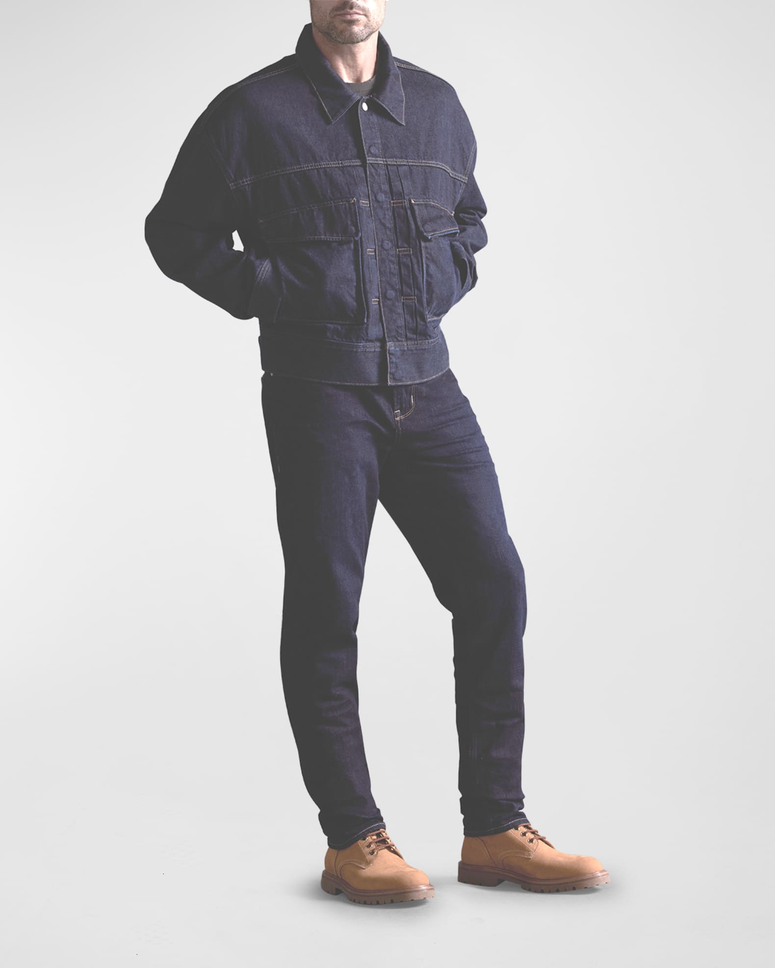 Hudson Men's Boxy Denim Trucker Jacket | Neiman Marcus