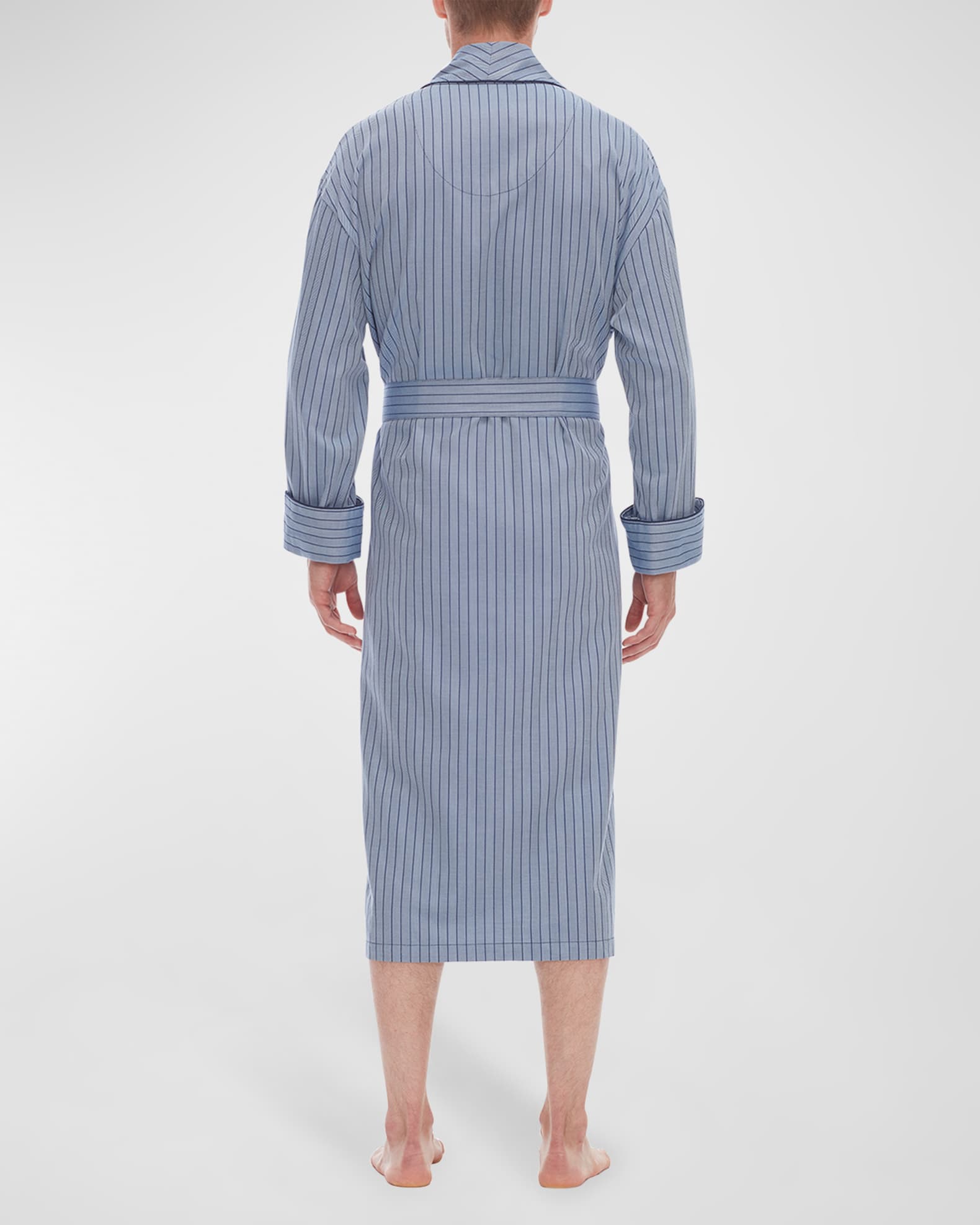 Majestic International Men's Cotton Stripe Shawl Robe | Neiman Marcus