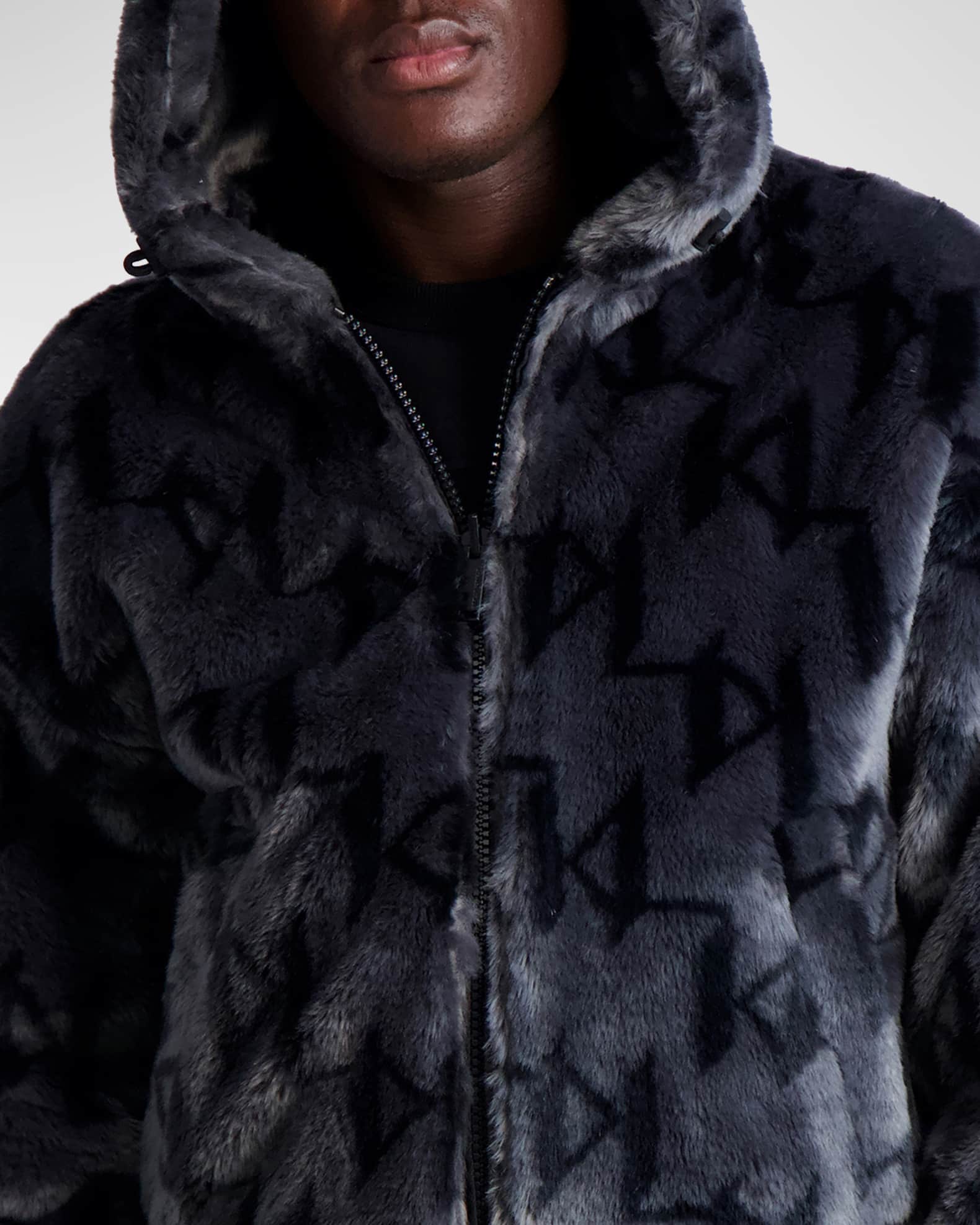 Karl Lagerfeld Paris Men's Reversible Bomber Jacket w/ Faux Fur ...