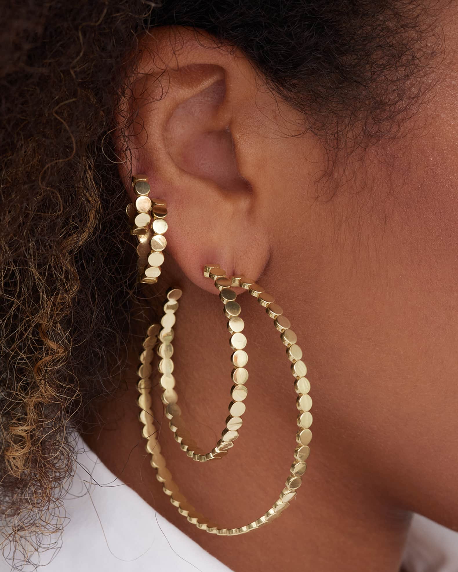 Jennifer Meyer Small Circle Link Hoop Earrings | Neiman Marcus