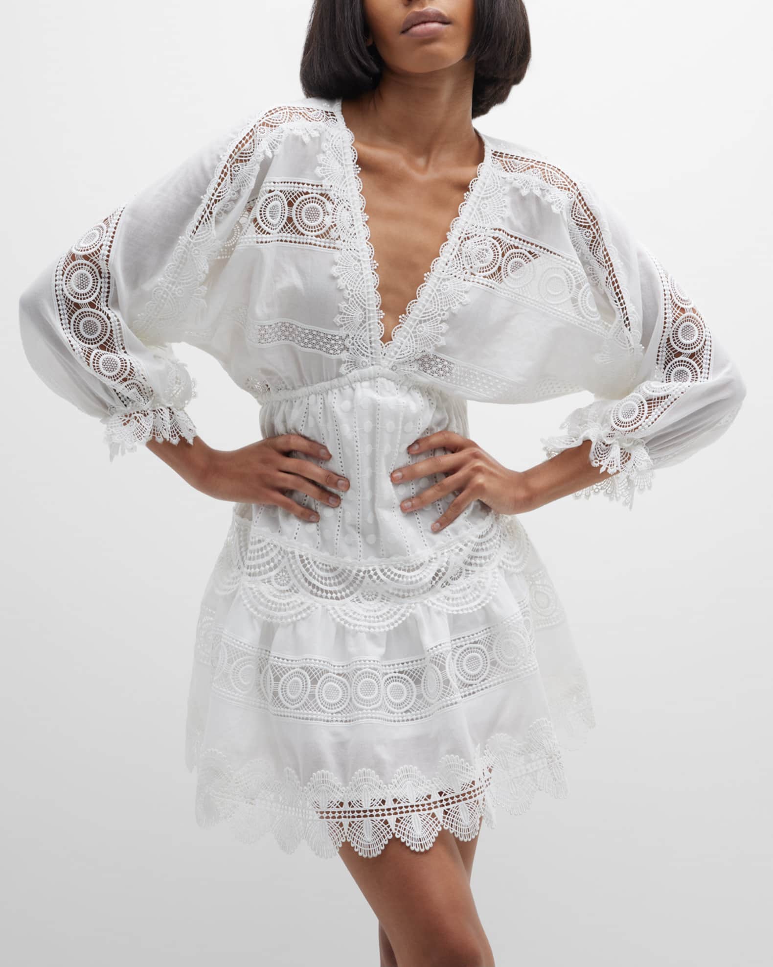 WAIMARI Lucia Lace Mini Dress | Neiman Marcus