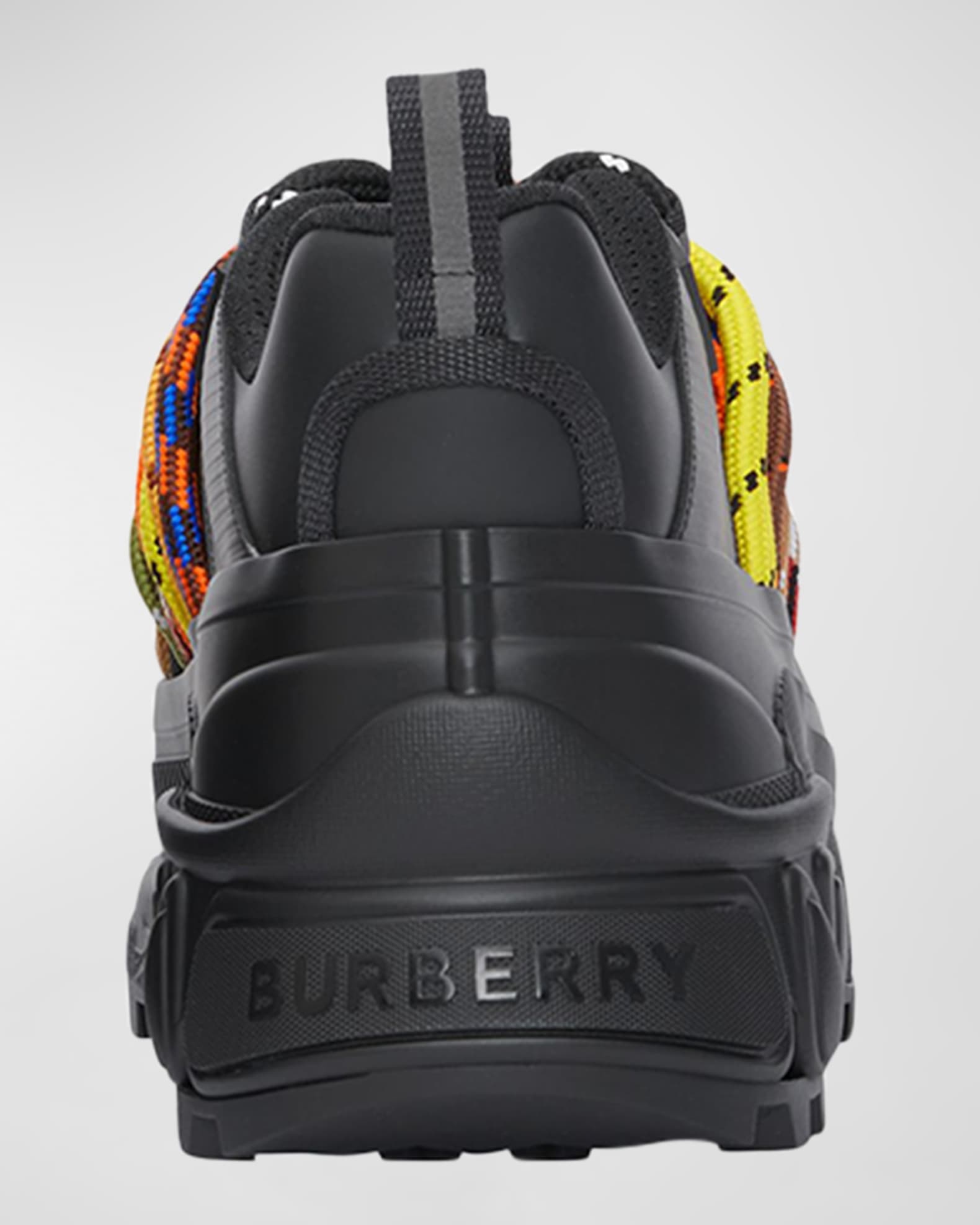 Burberry Men's Multi-Cord Nylon & Leather Arthur Sneakers | Neiman Marcus