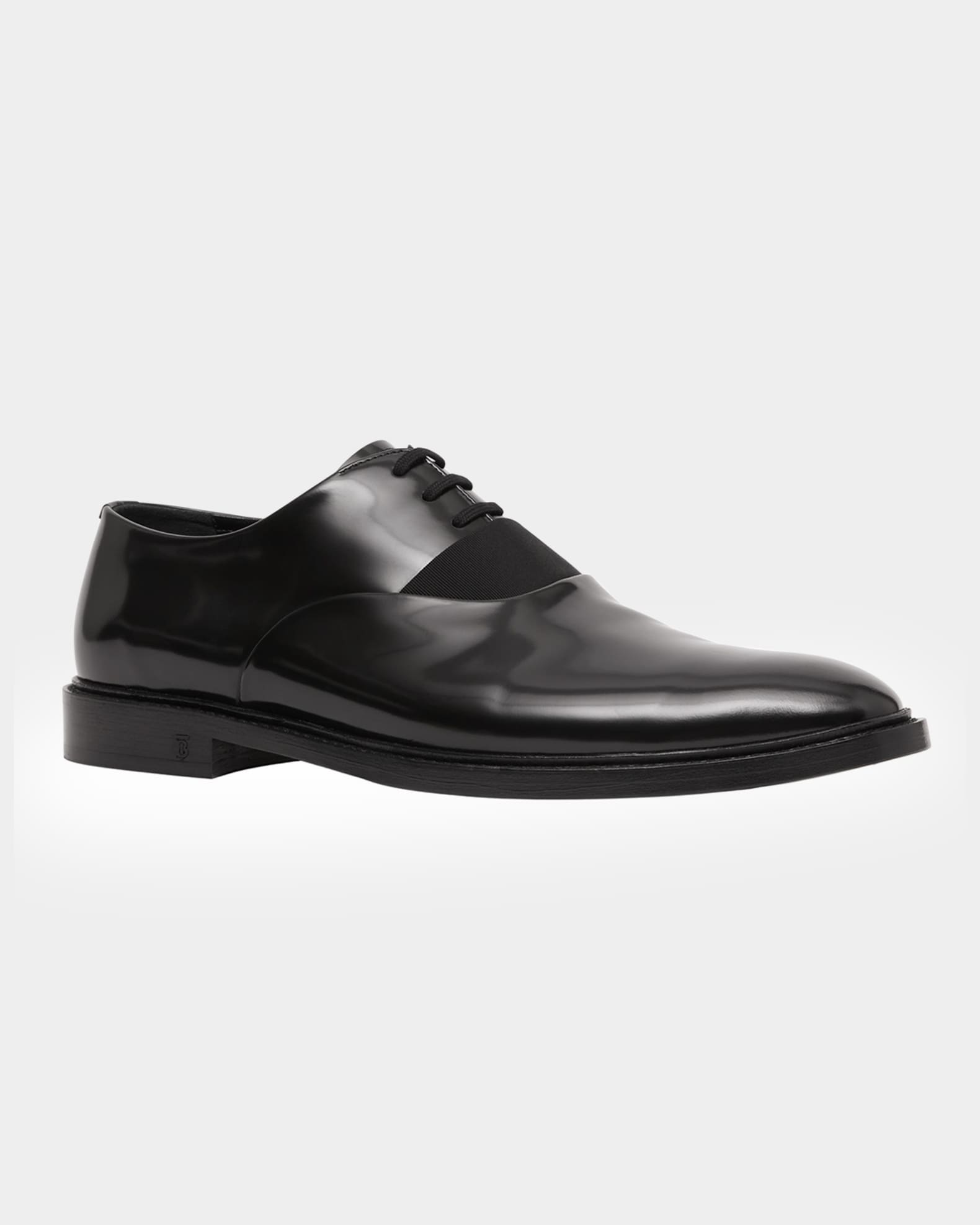 Burberry Men's Panelled Vamp Leather Derby Shoes | Neiman Marcus