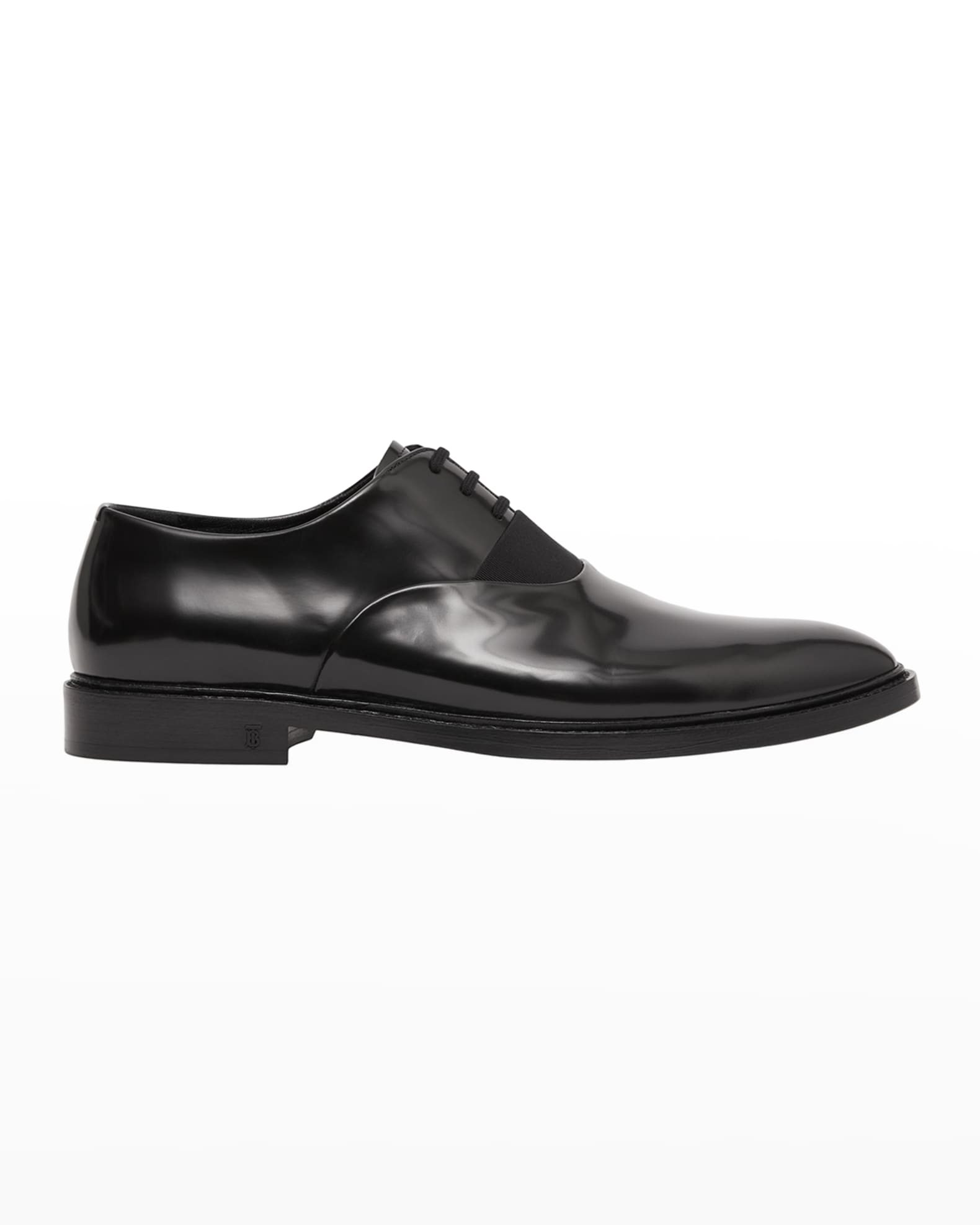 Burberry Men's Panelled Vamp Leather Derby Shoes | Neiman Marcus