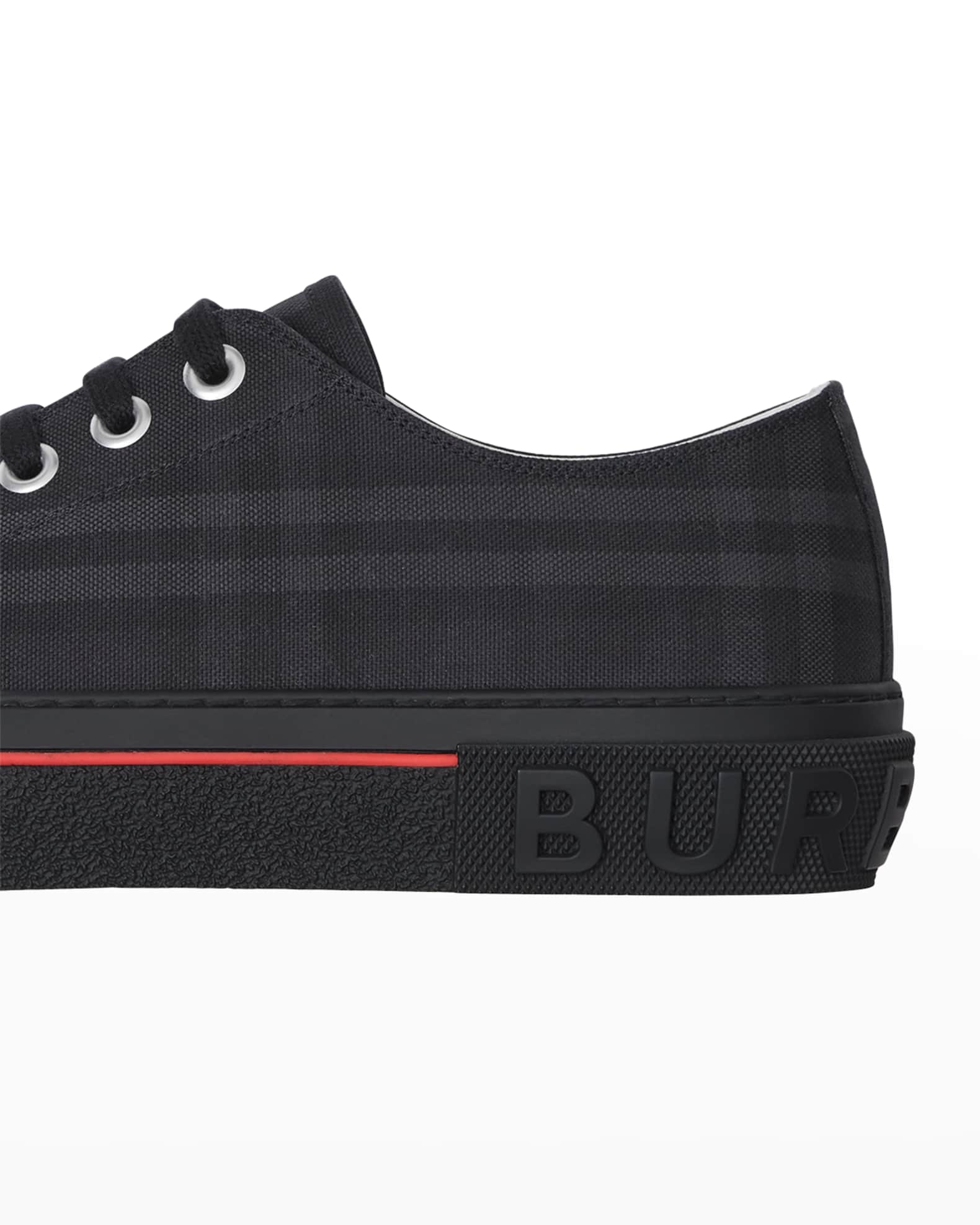Burberry Men's Vintage Check Canvas Low-Top Sneakers | Neiman Marcus