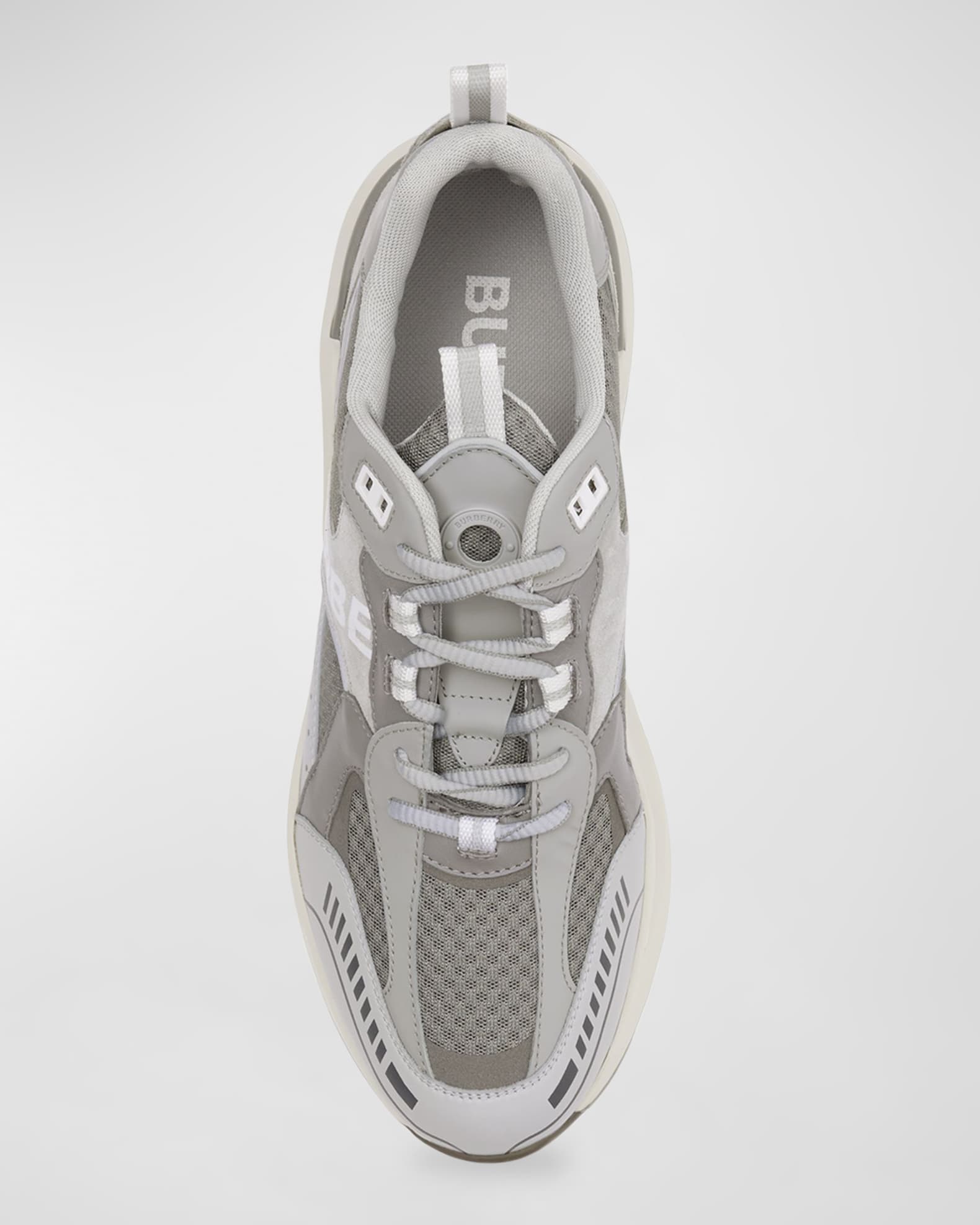 Burberry Men's Logo-Print Mesh Runner Sneakers | Neiman Marcus