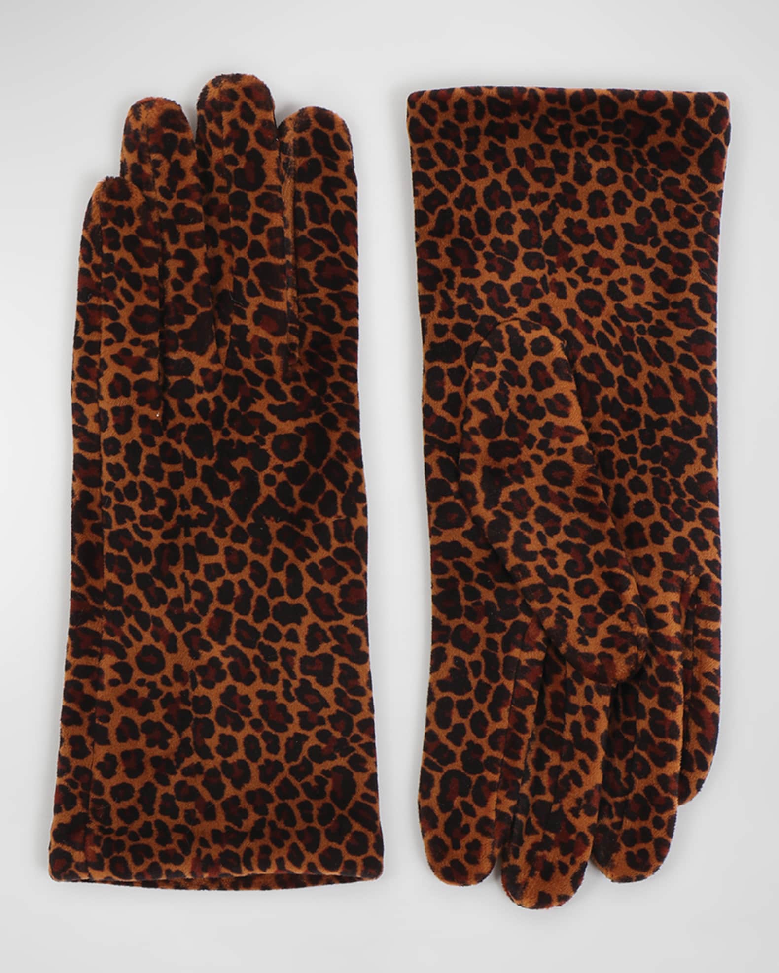 Pia Rossini Fillipa Leopard-Print Gloves | Neiman Marcus